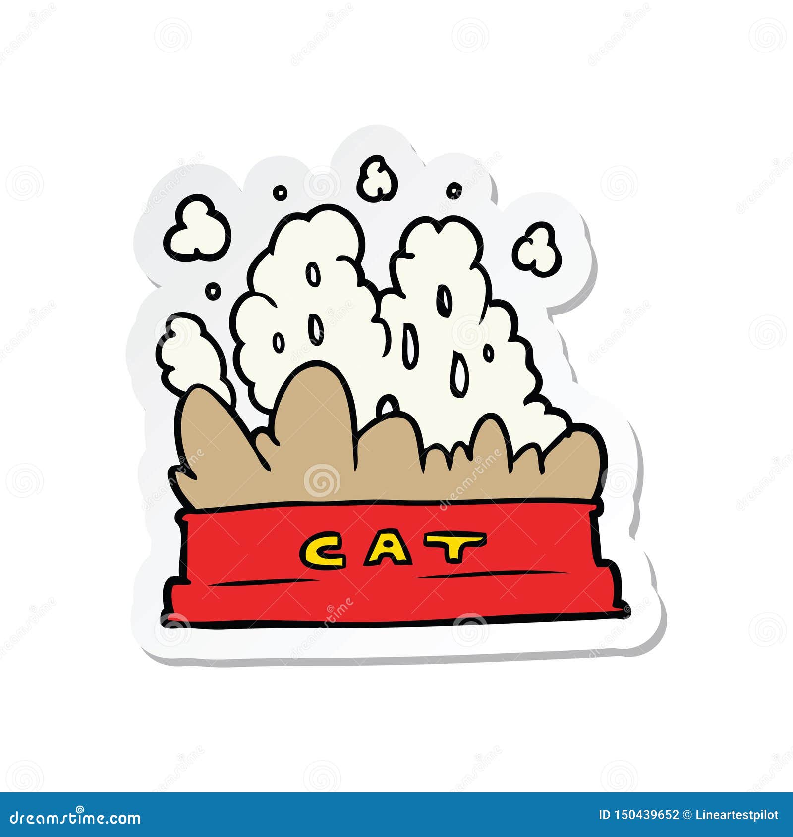Sticker of a Cartoon Cat Food Stock Vector - Illustration of icon ...