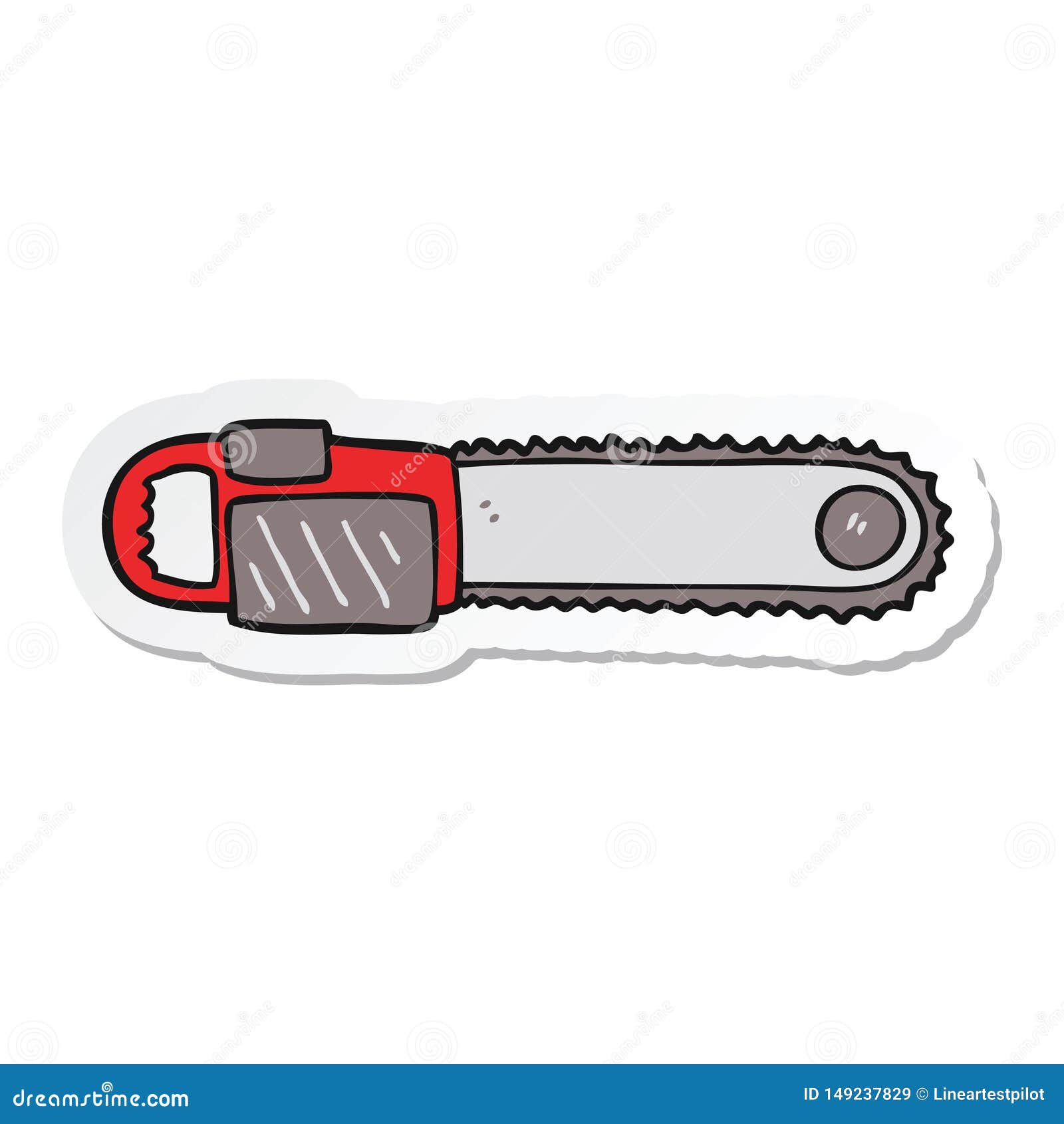 Cartoon Chainsaw Happy | CartoonDealer.com #43923095