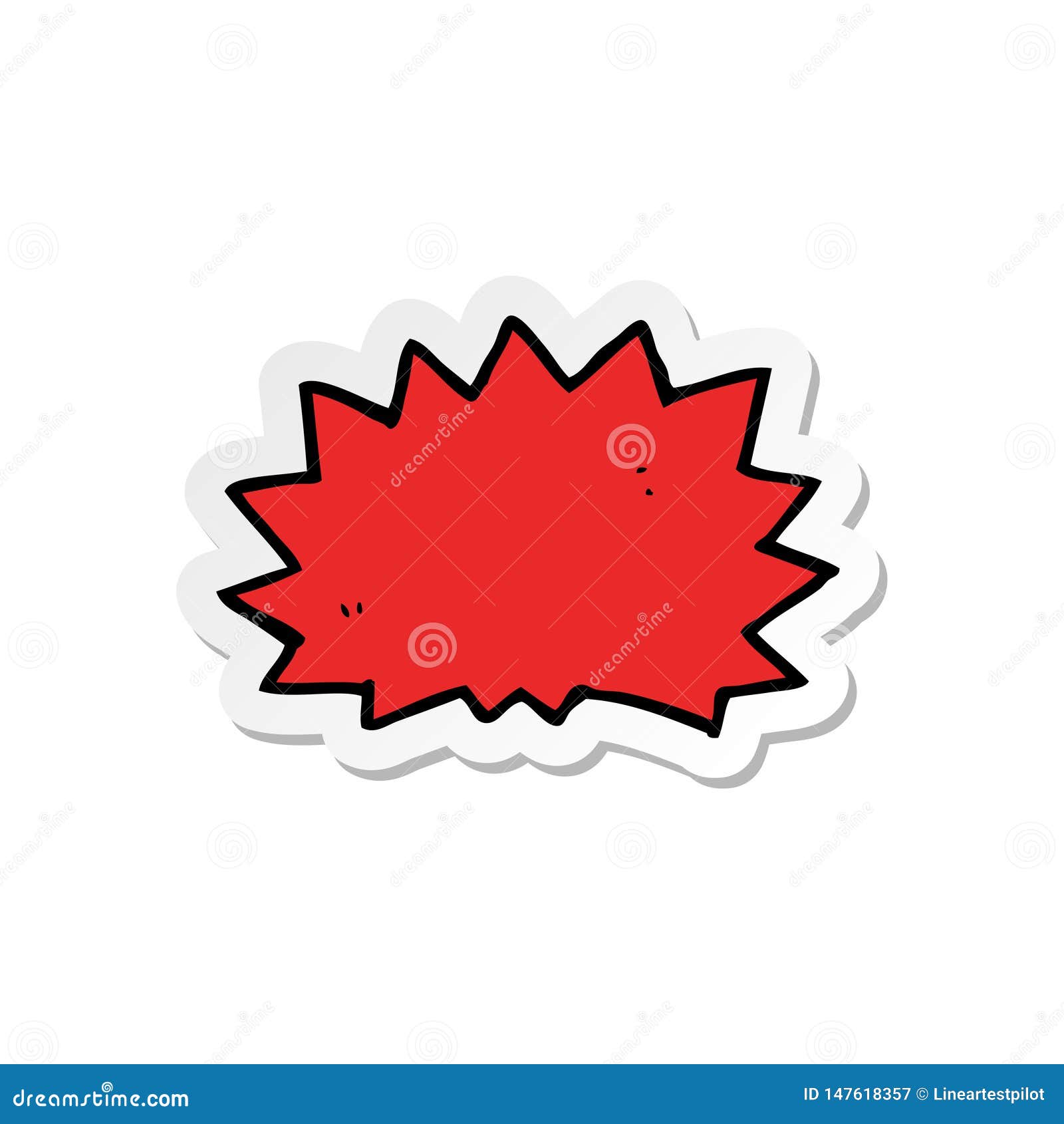 Sticker of a Cartoon Comic Book Explosion Stock Vector - Illustration ...