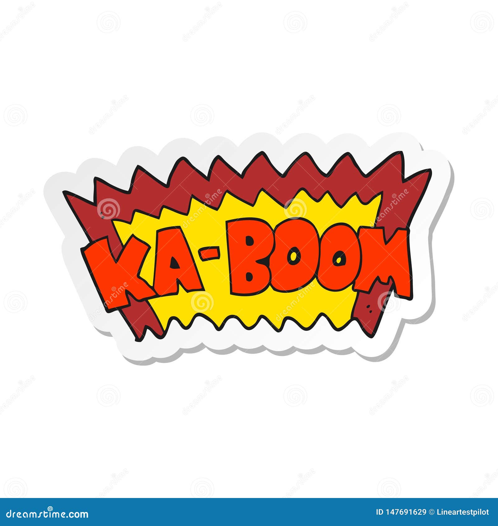 Sticker of a Cartoon Comic Book Explosion Stock Vector - Illustration ...