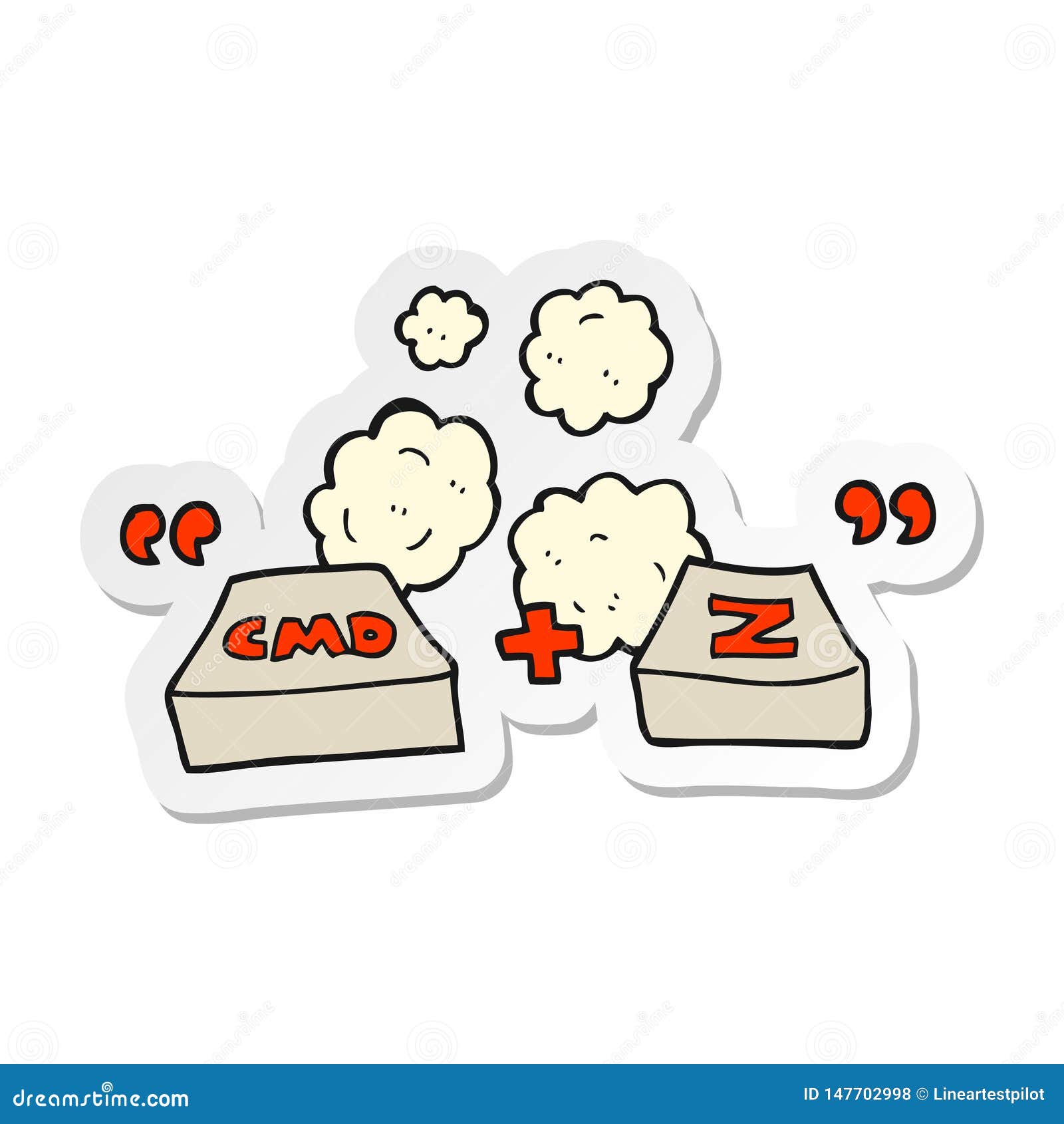 Sticker of a Cartoon Command Z Function Stock Vector - Illustration of ...