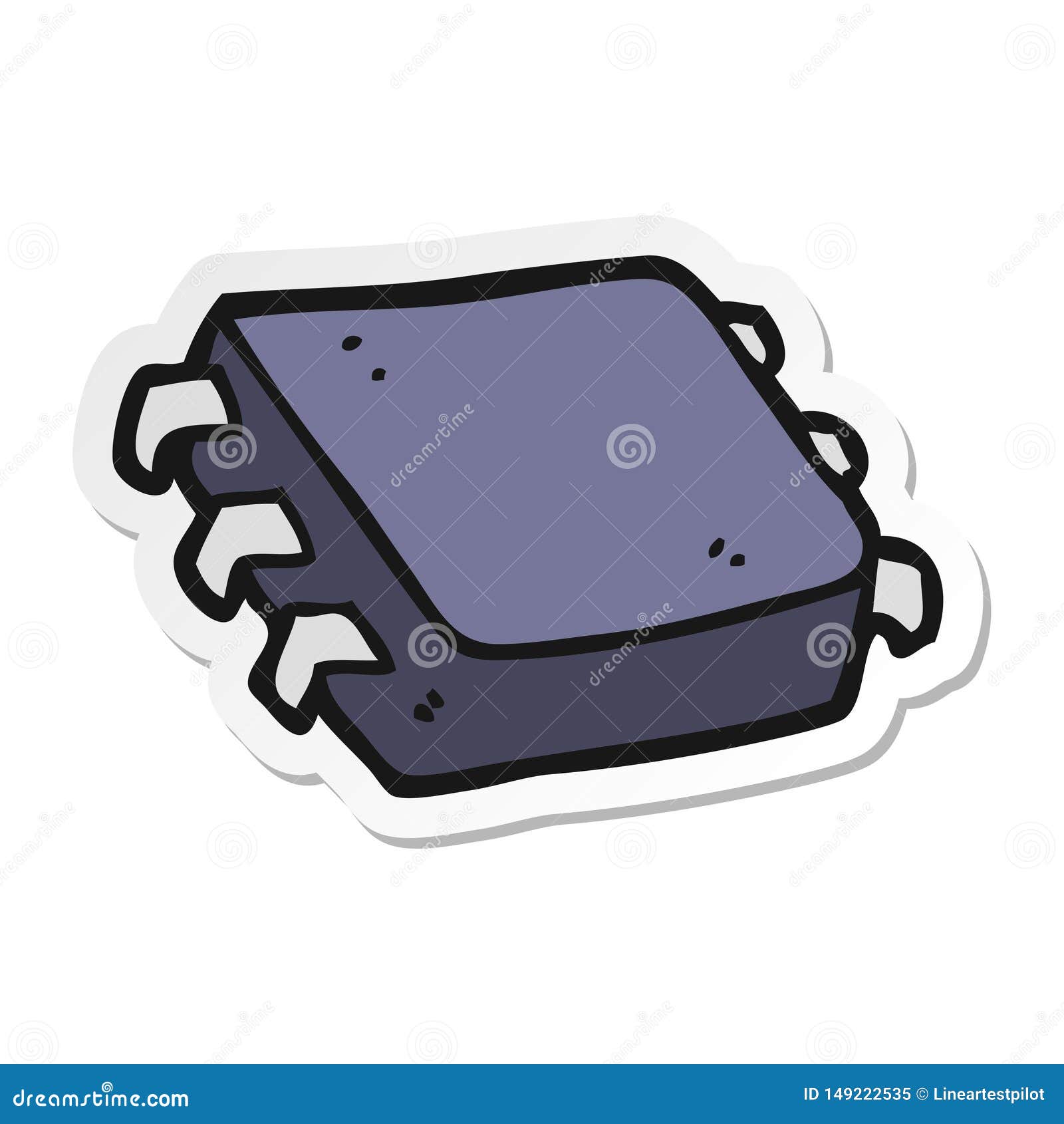 Sticker of a Cartoon Computer Chip Stock Vector - Illustration of ...