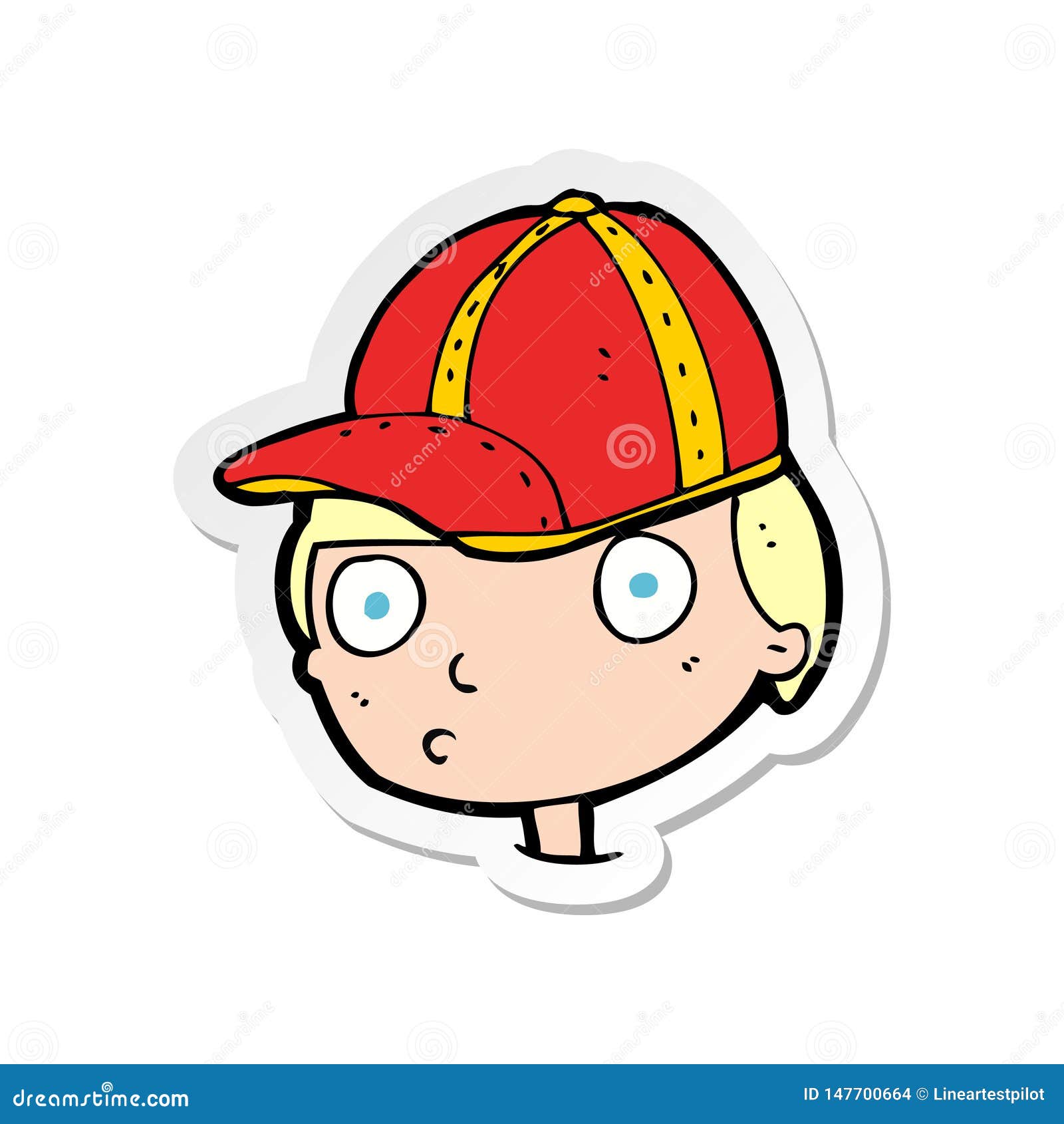 Sticker Of A Curious Waving Bunny Cartoon Vector Illustration ...