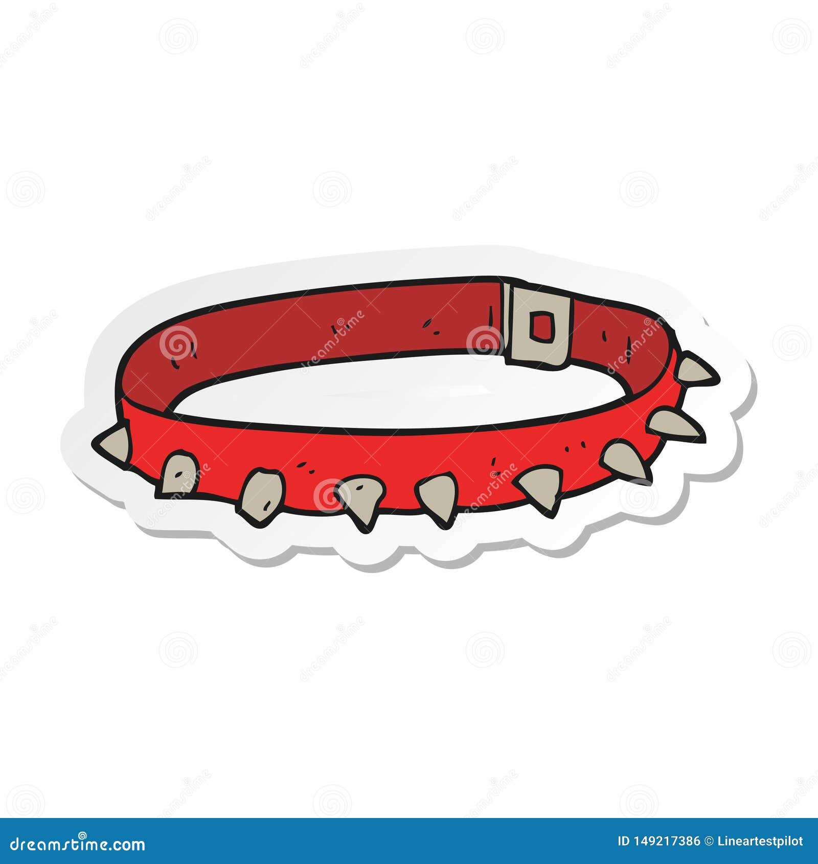 Sticker of a Cartoon Dog Collar Stock Vector - Illustration of artwork ...