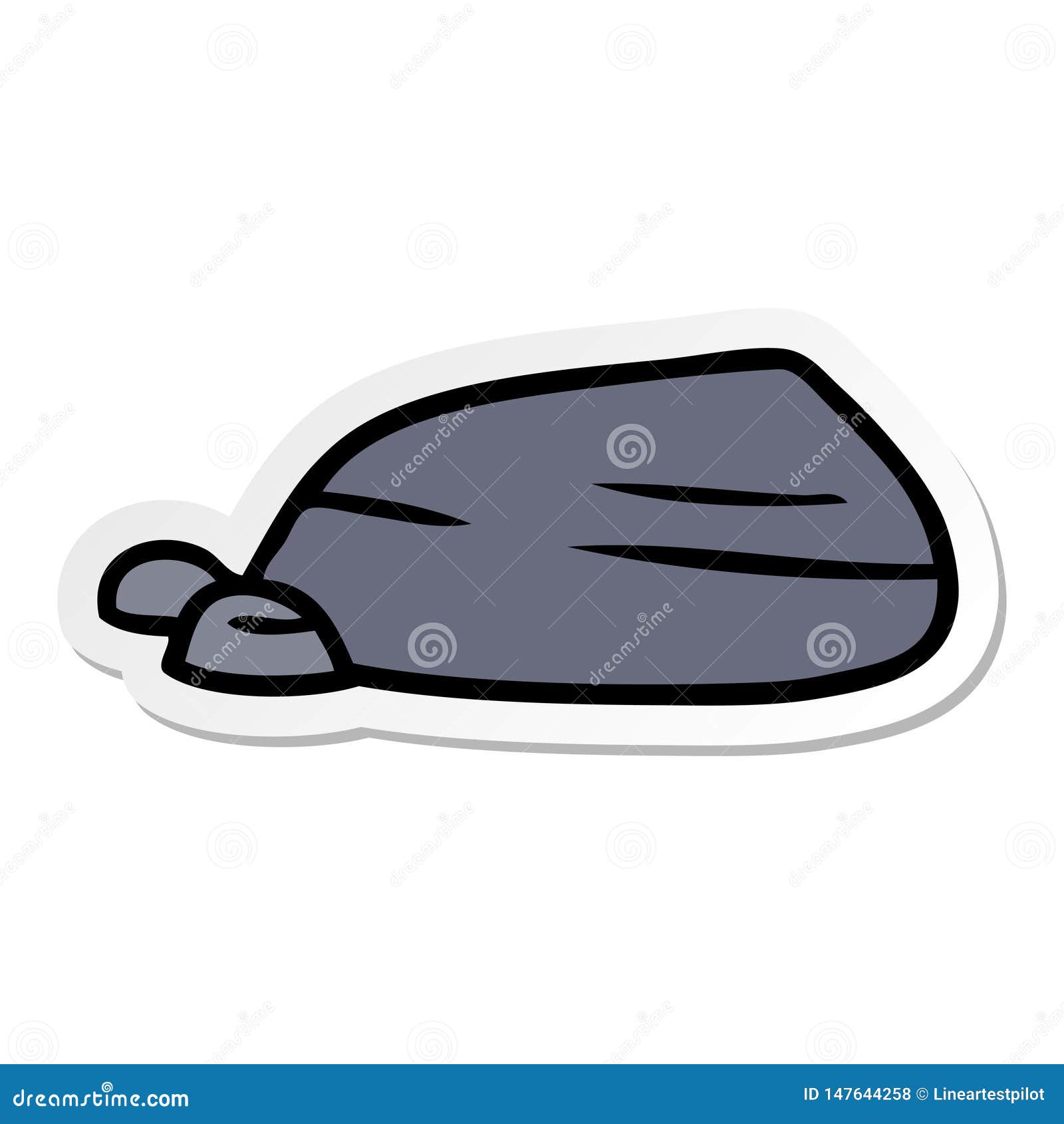 Sticker Cartoon Doodle of Stone and Pebbles Stock Vector - Illustration ...