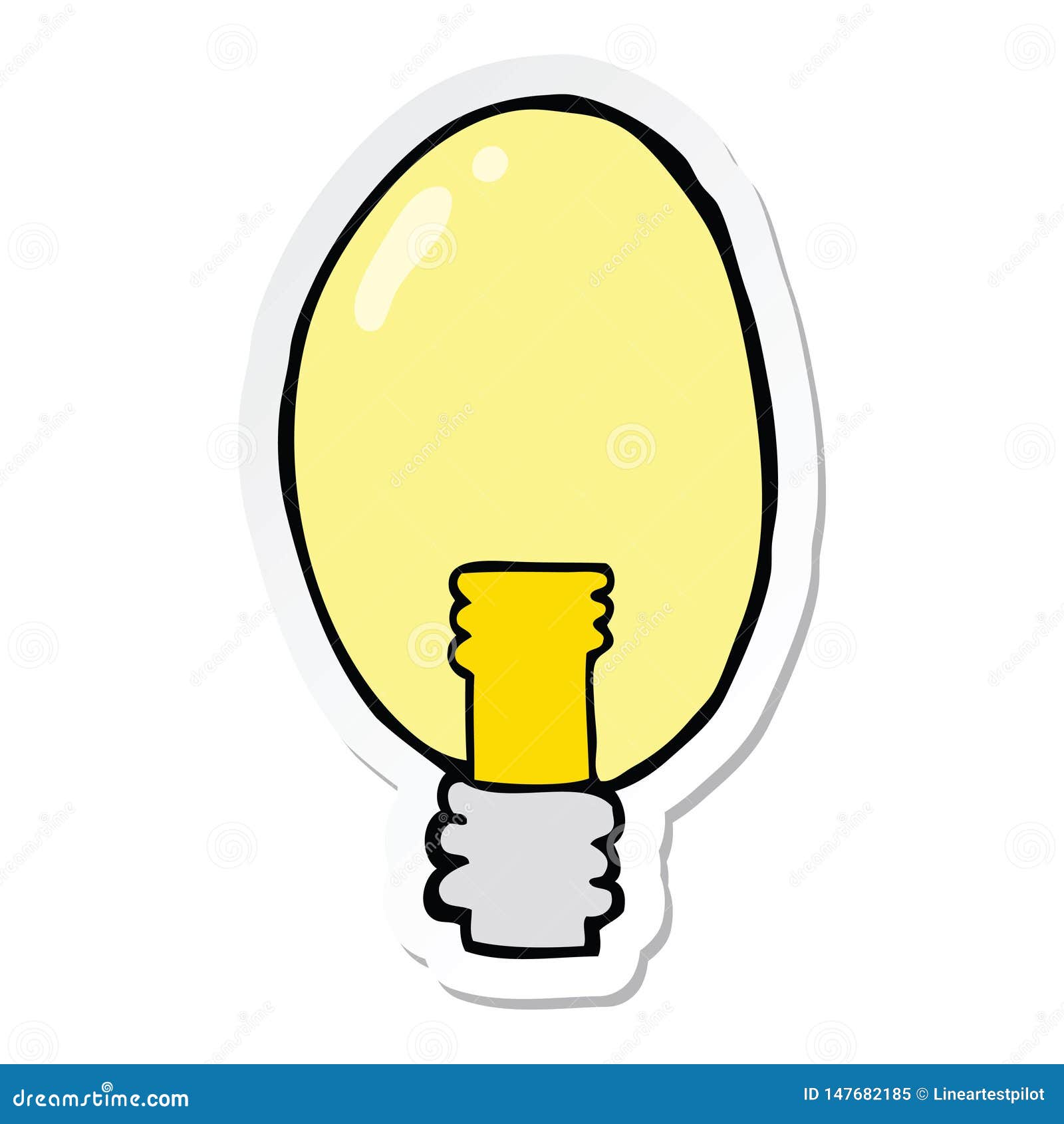Sticker of a Cartoon Electric Light Stock Vector - Illustration of icon ...