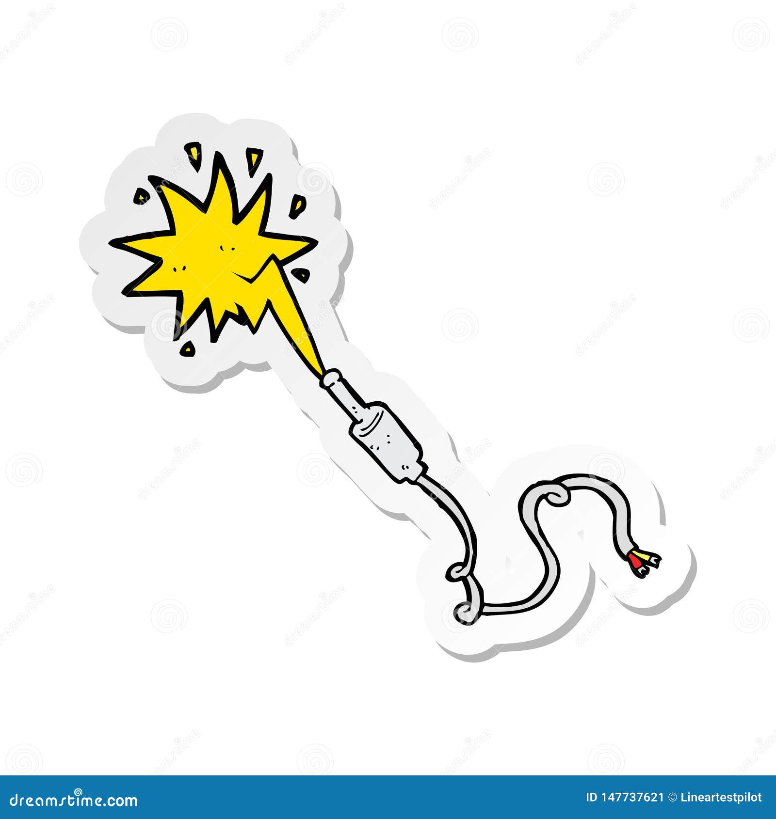 Cartoon Electrical Warning Sign Royalty-Free Stock Image ...
