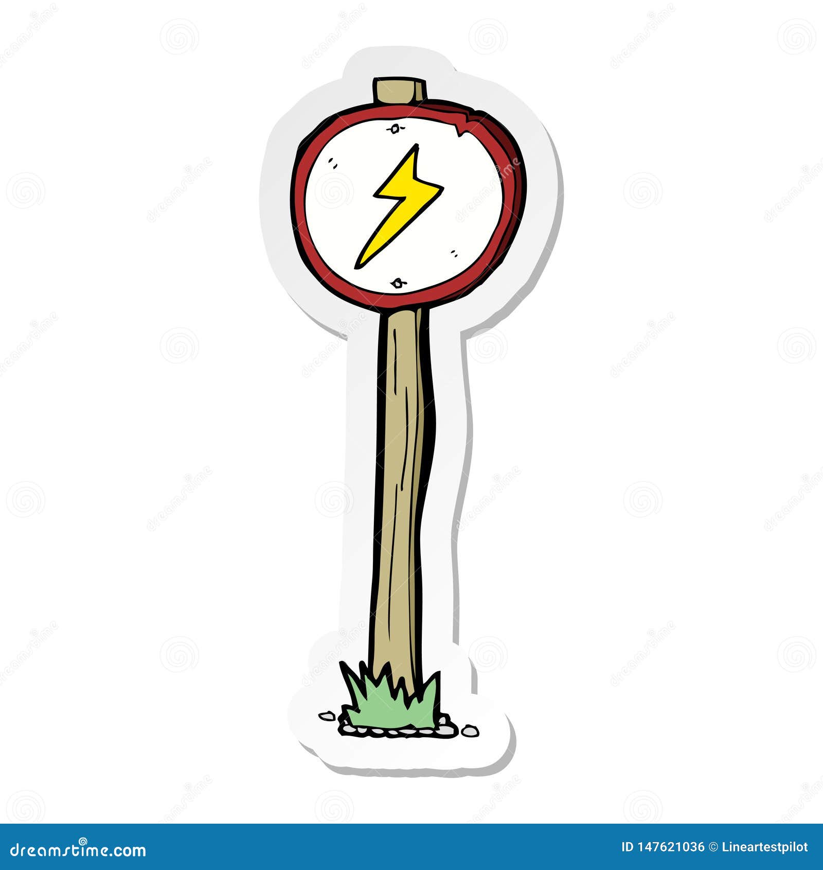 Cartoon Electrical Warning Sign Royalty-Free Stock Image ...