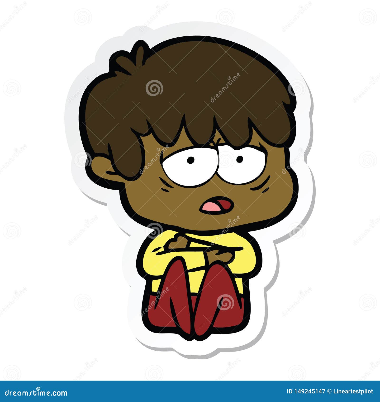 Cartoon Of Exhausted Man Sitting Collapsed In Armchair | CartoonDealer ...