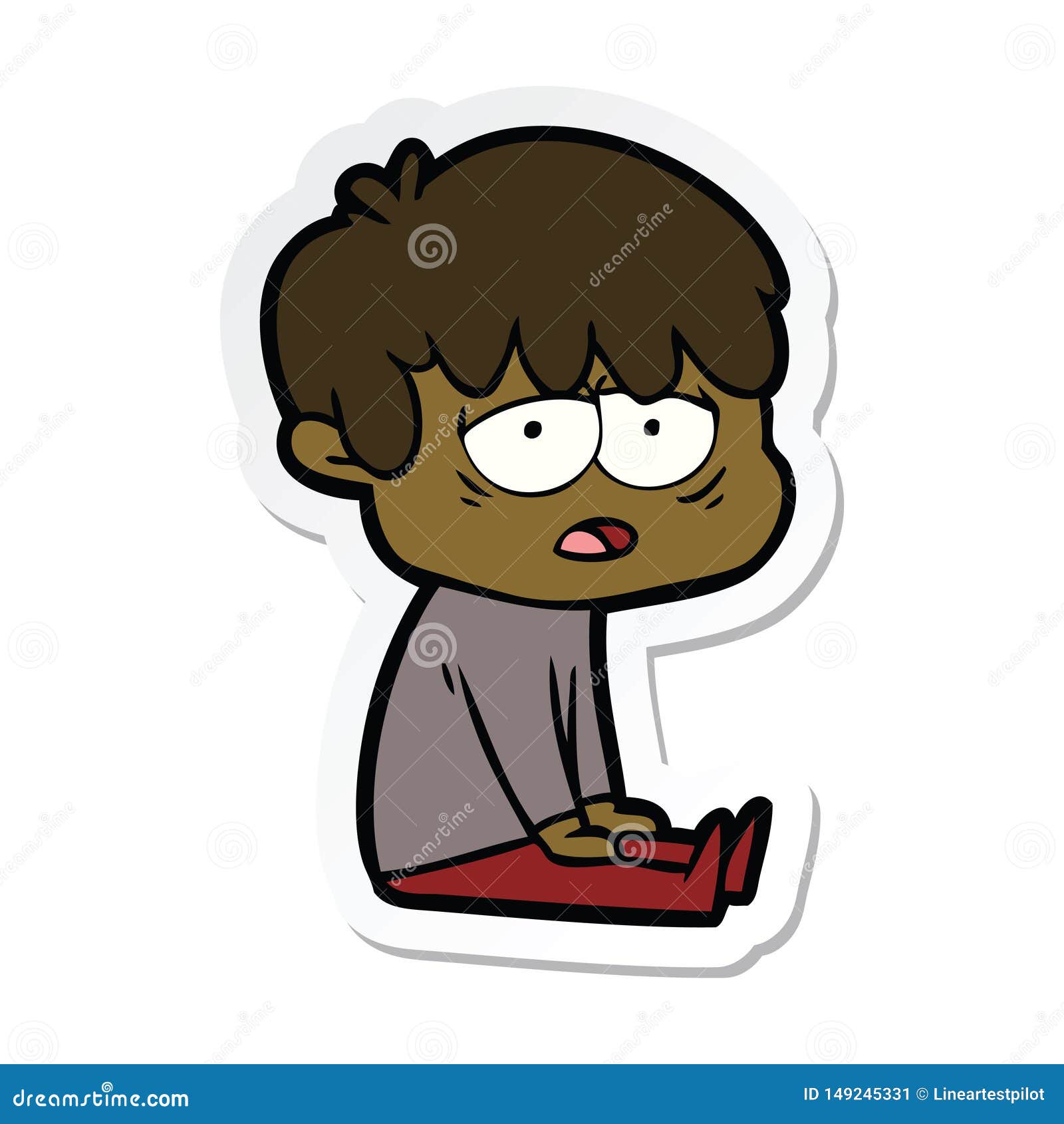 Cartoon Of Exhausted Man Sitting Collapsed In Armchair | CartoonDealer ...