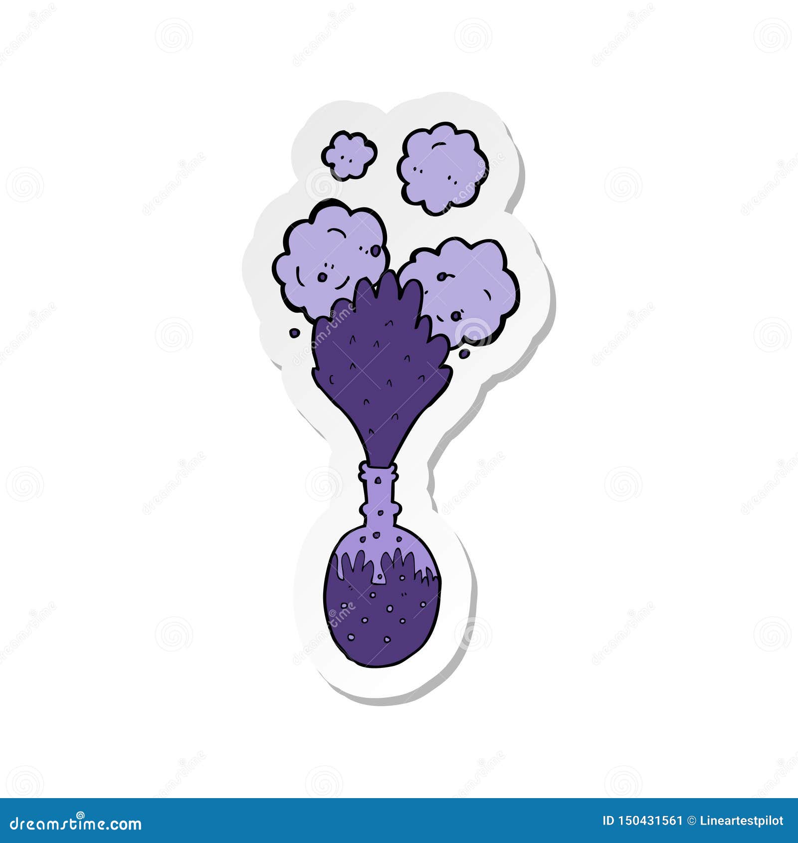 Sticker of a Cartoon Exploding Chemicals Stock Vector - Illustration of ...