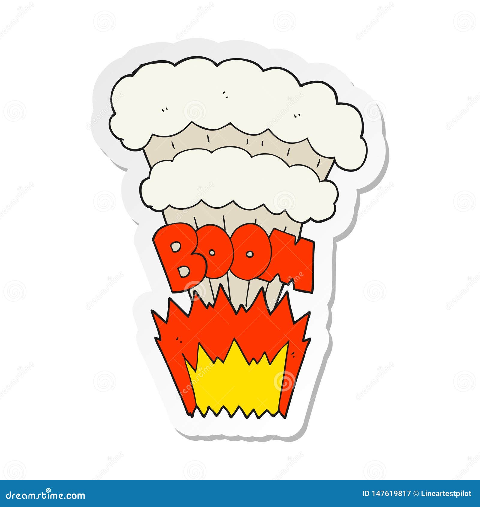Sticker of a Cartoon Explosion Stock Vector - Illustration of clipart ...