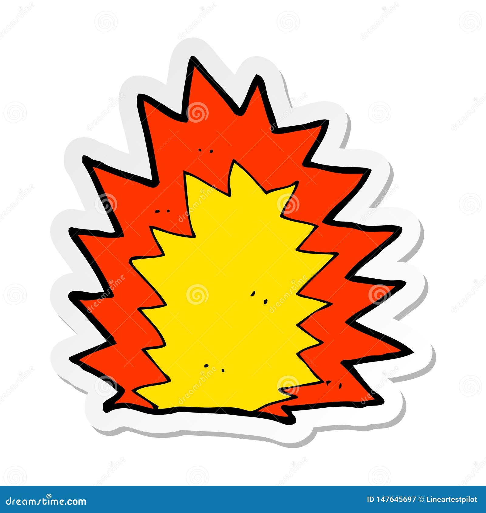 Sticker of a Cartoon Explosion Stock Vector - Illustration of cheerful ...