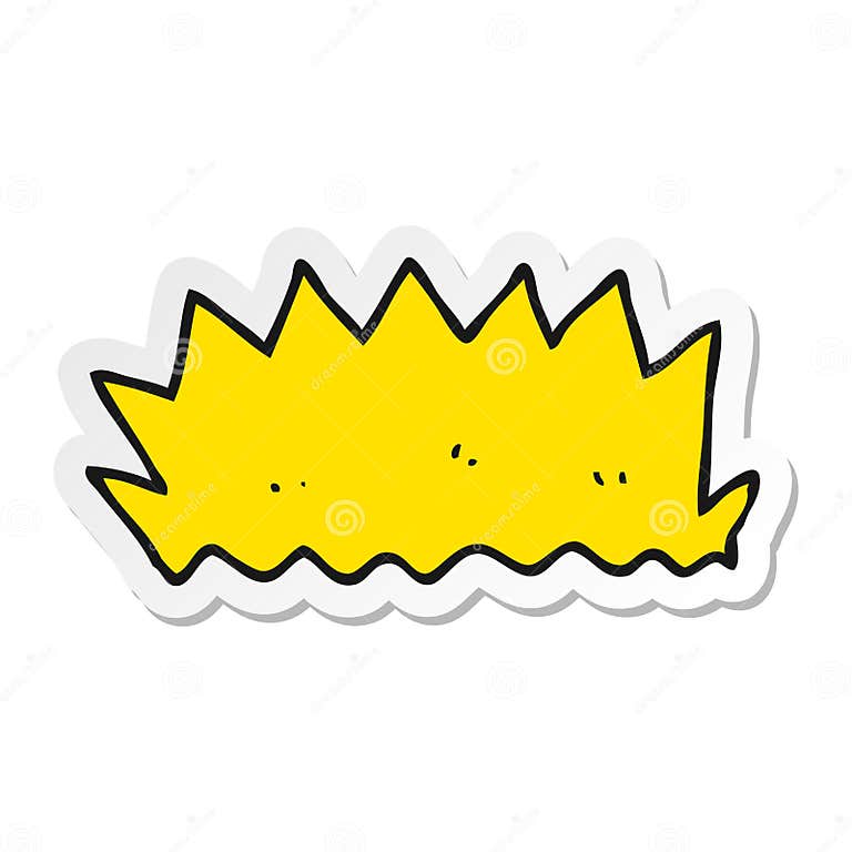 Sticker of a Cartoon Explosion Stock Vector - Illustration of sign ...