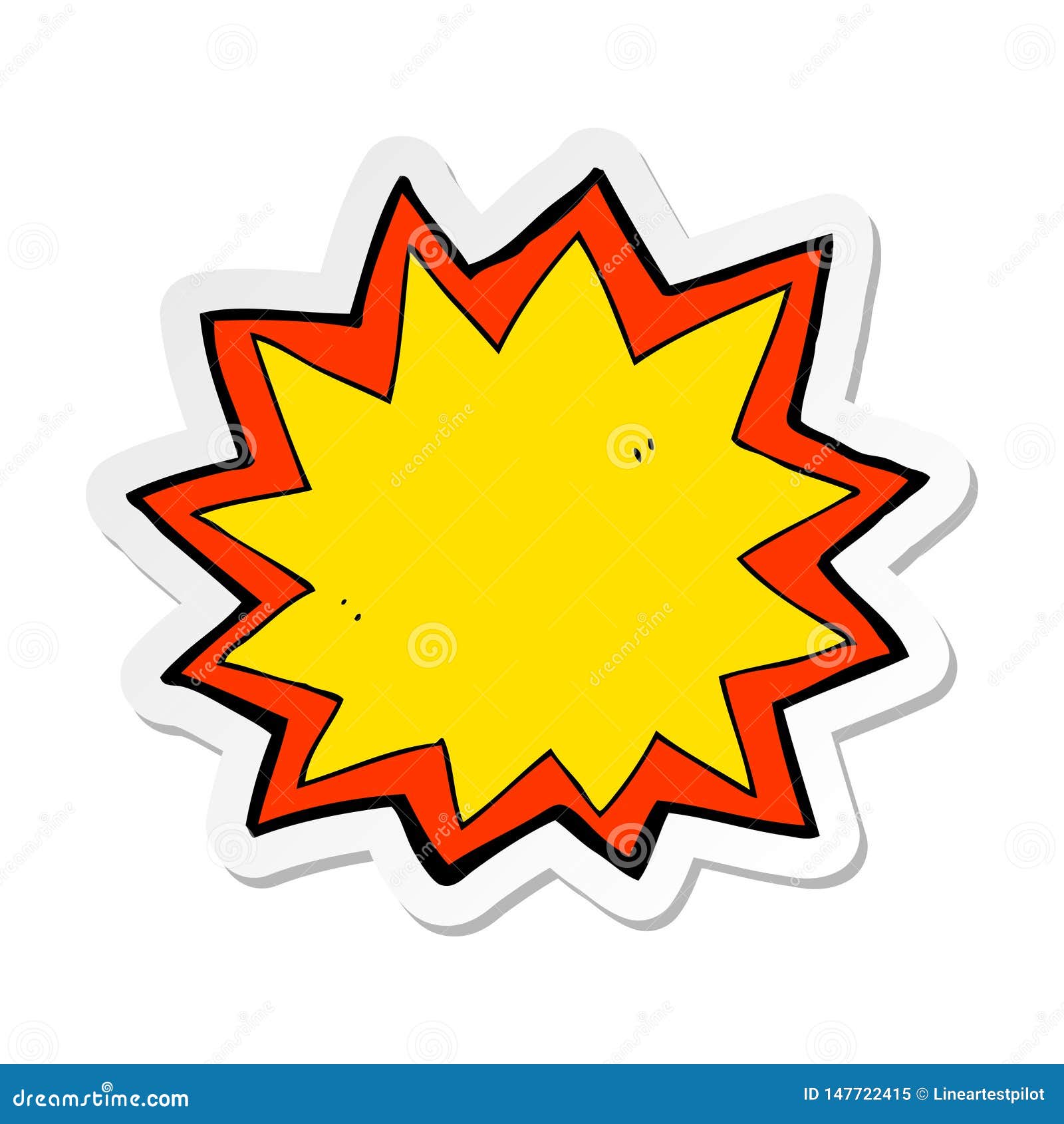 Sticker of a Cartoon Explosion Stock Vector - Illustration of icon ...