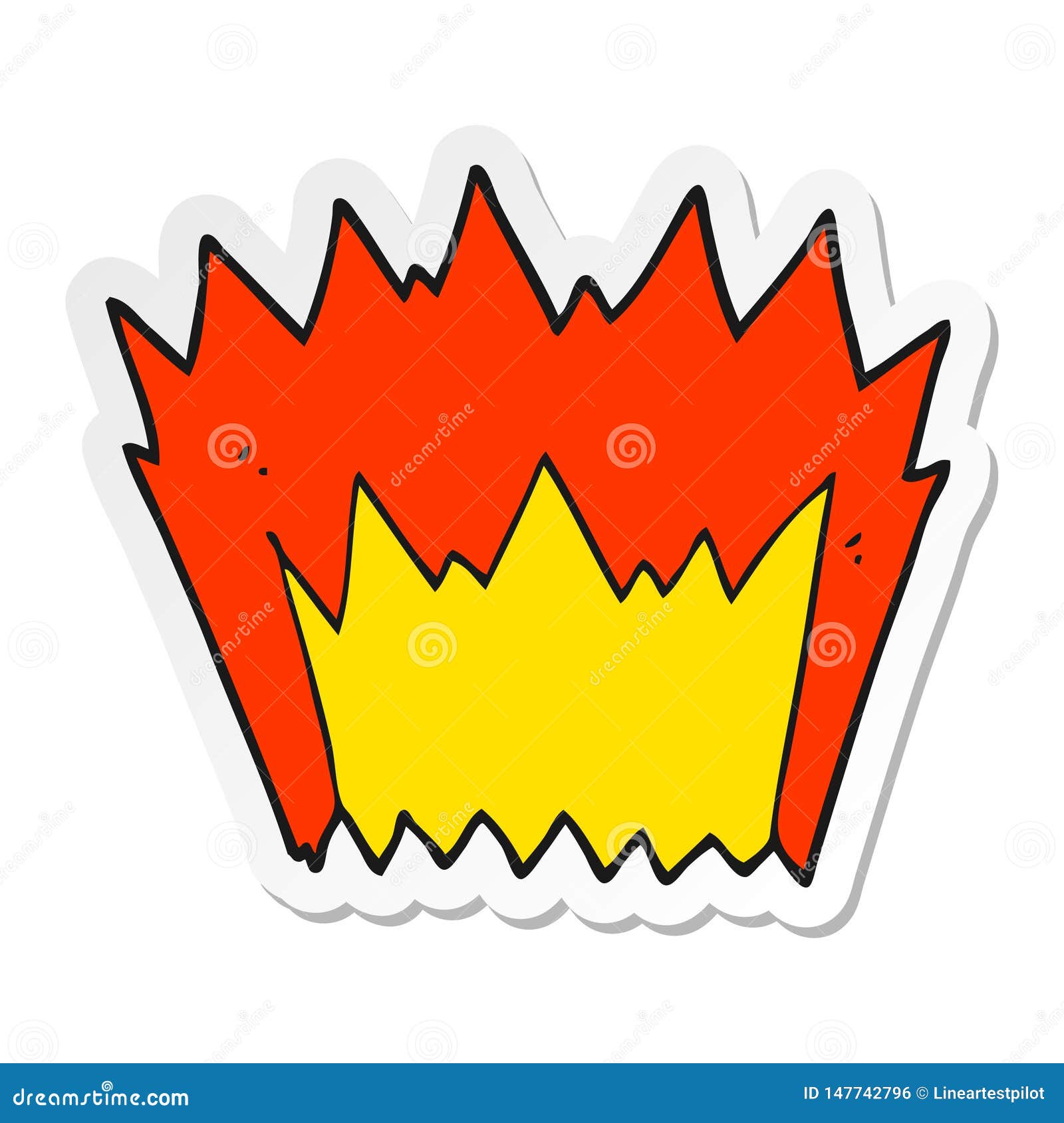 Sticker of a Cartoon Explosion Stock Vector - Illustration of handdrawn ...