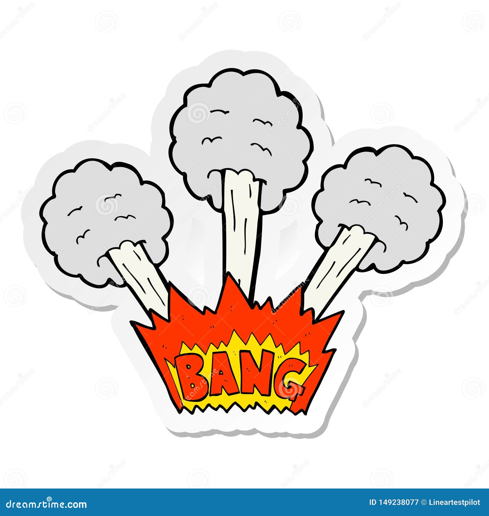 Sticker of a Cartoon Explosion Stock Vector - Illustration of cartoon ...
