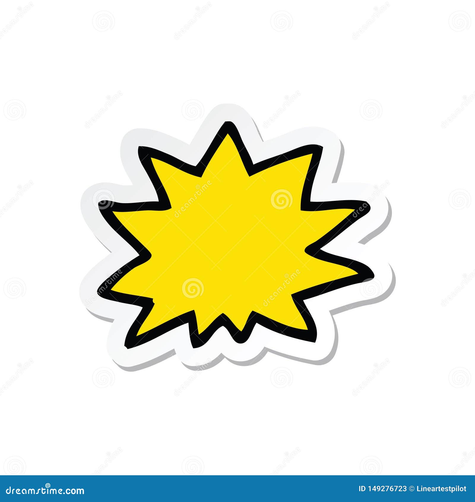 Sticker of a Cartoon Explosion Stock Vector - Illustration of stick ...