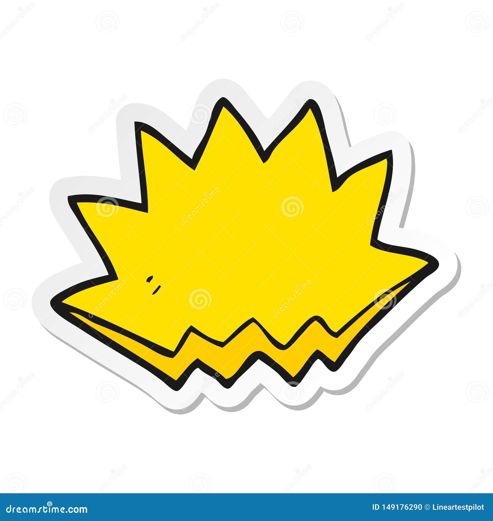 Sticker of a Cartoon Explosion Decorative Symbol Stock Vector ...