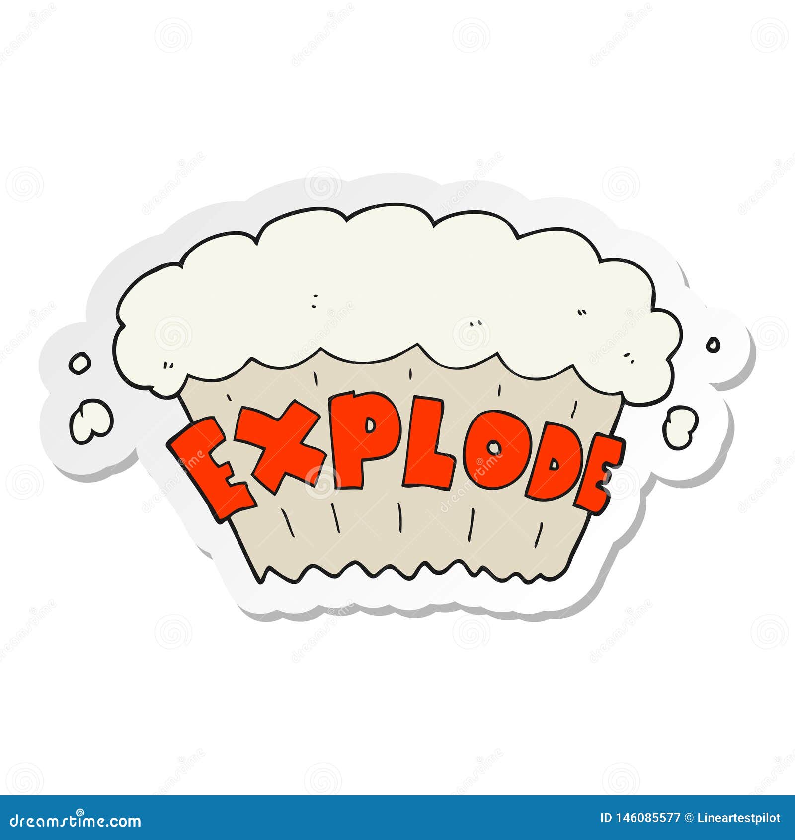 Sticker of a Cartoon Explosion Stock Vector - Illustration of icon ...