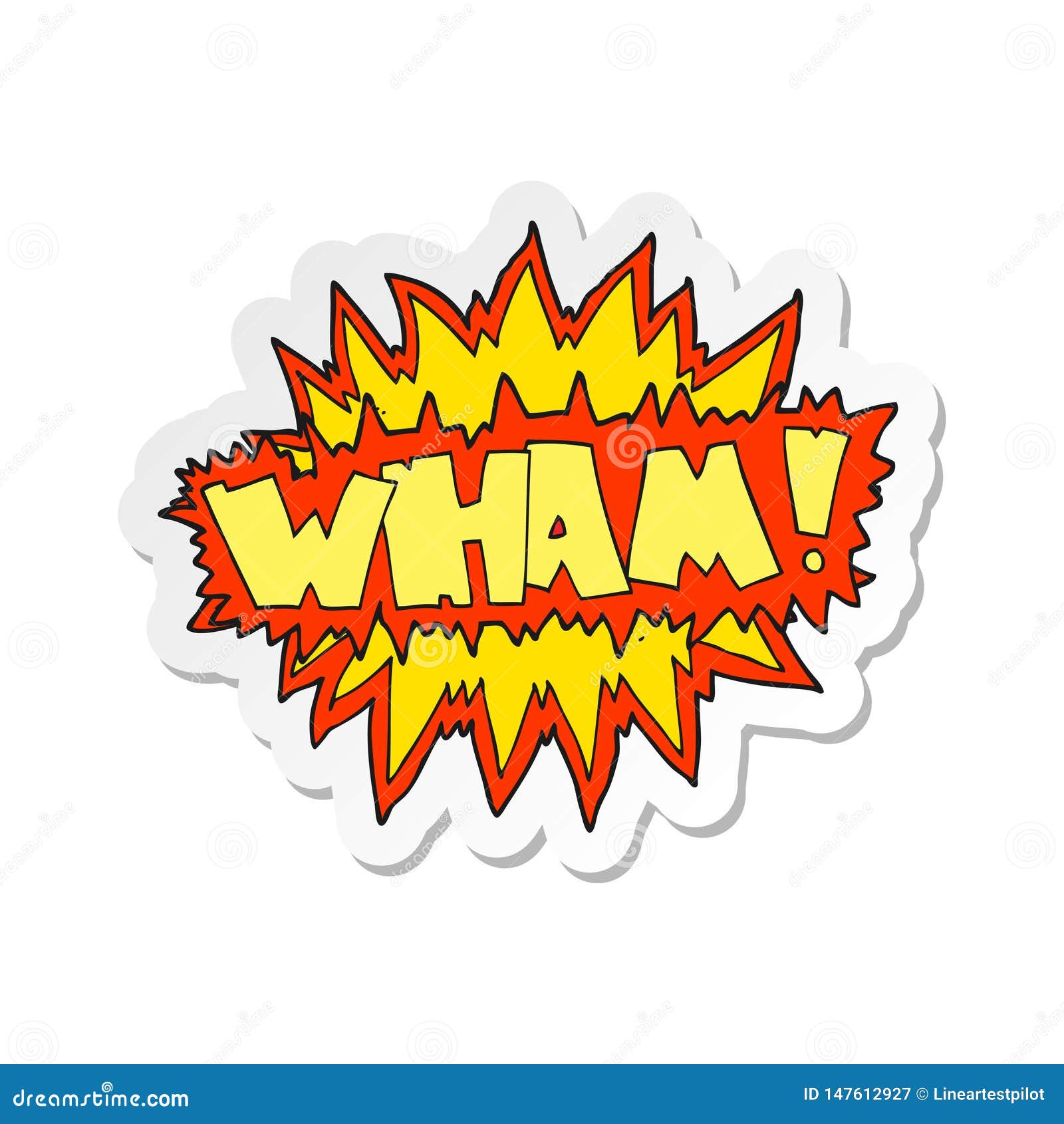 Sticker of a Cartoon Explosion Sign Stock Vector - Illustration of clip ...