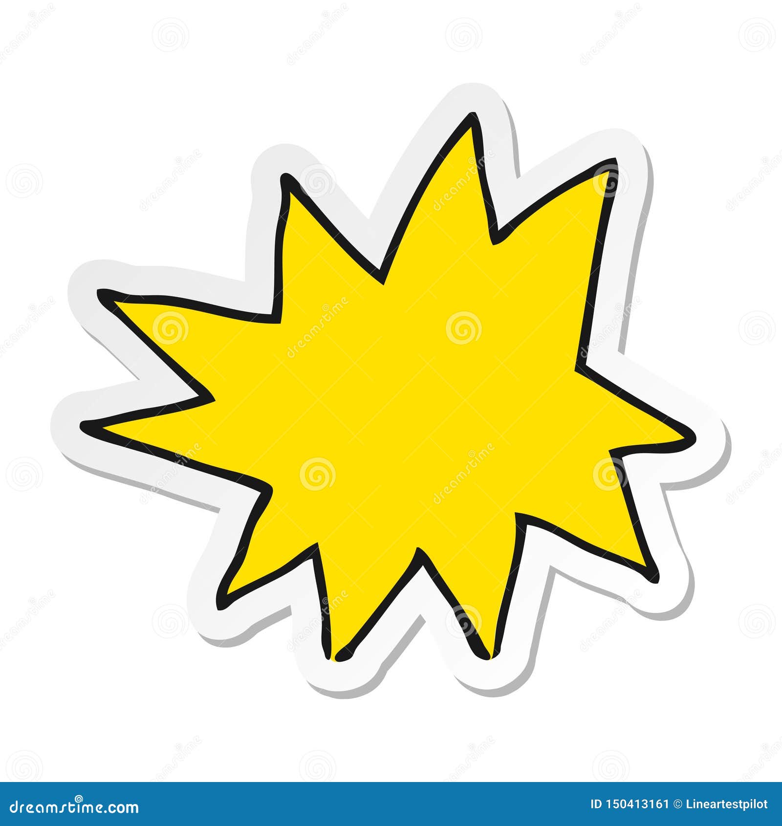 Sticker of a Cartoon Explosion Symbol Stock Vector - Illustration of ...