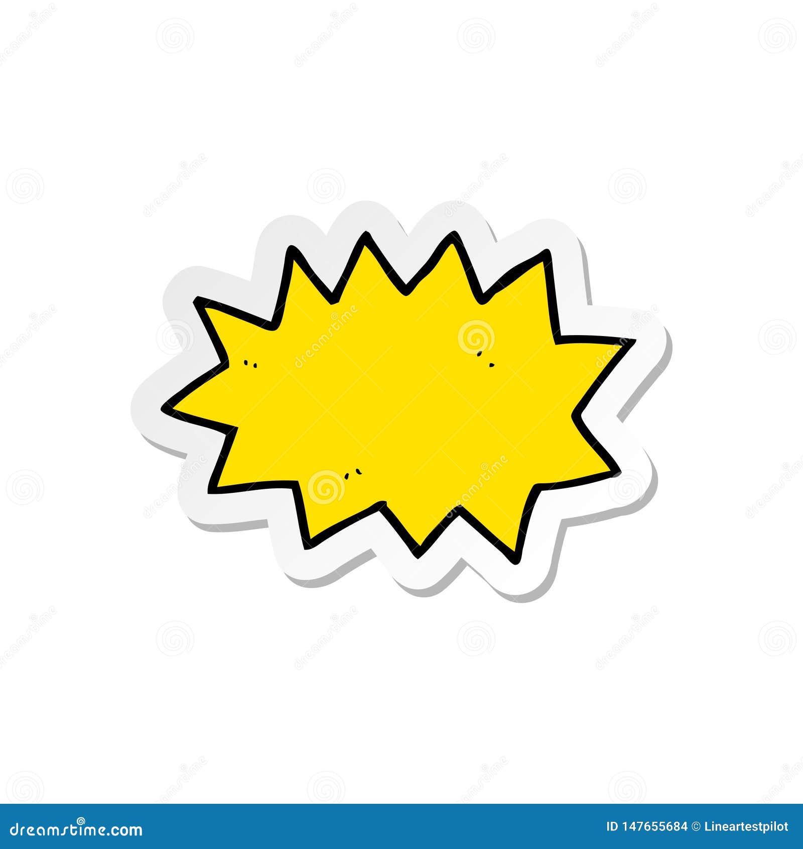 Sticker of a Cartoon Explosion Symbol Stock Vector - Illustration of ...