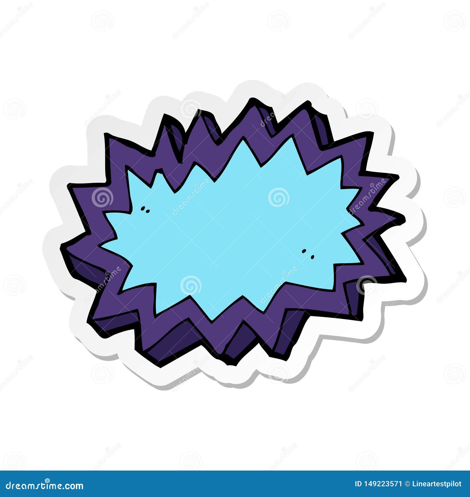Sticker of a Cartoon Explosion Symbol Stock Vector - Illustration of ...