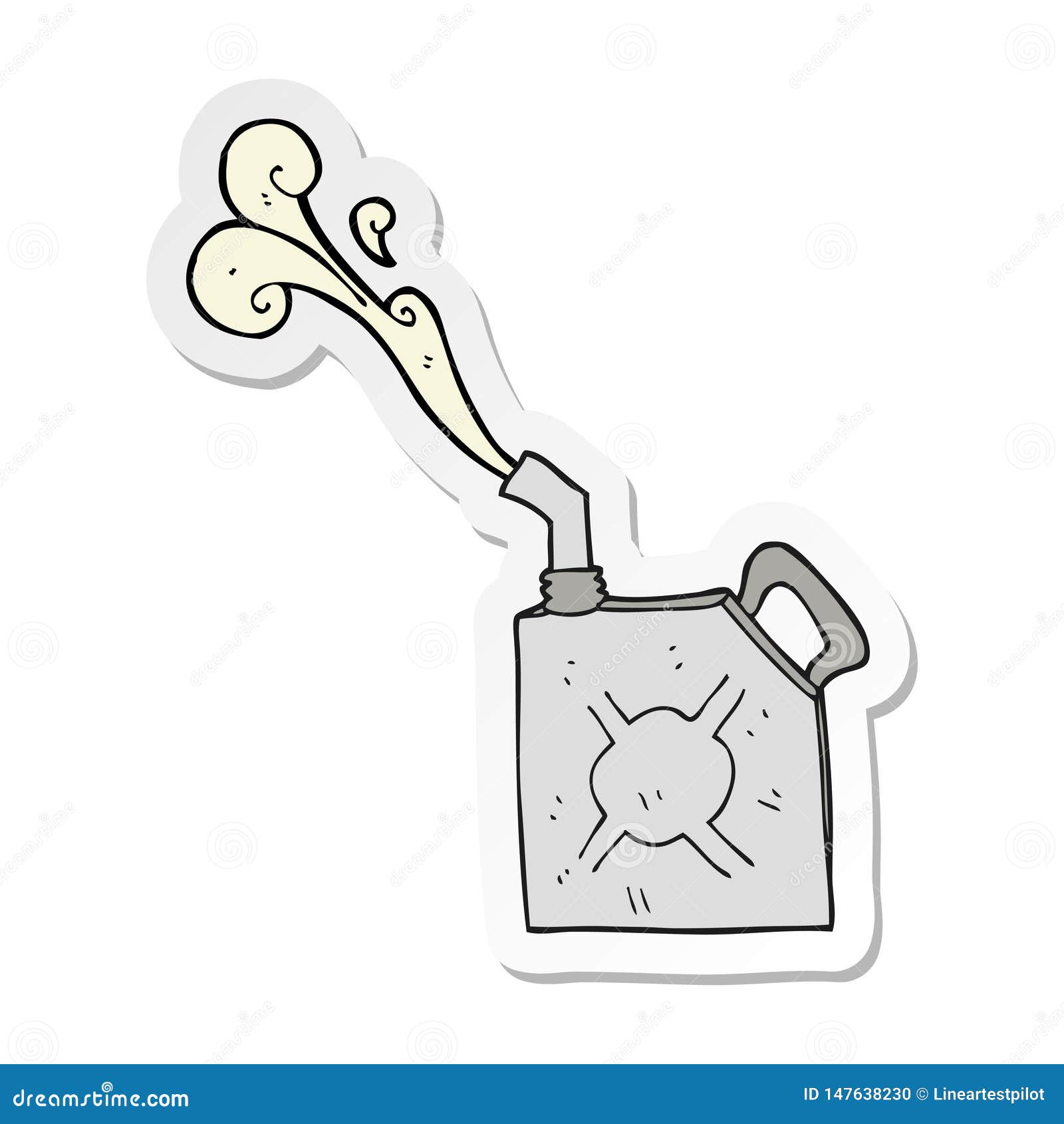 Sticker of a Cartoon Fuel Can Stock Vector - Illustration of doodle ...