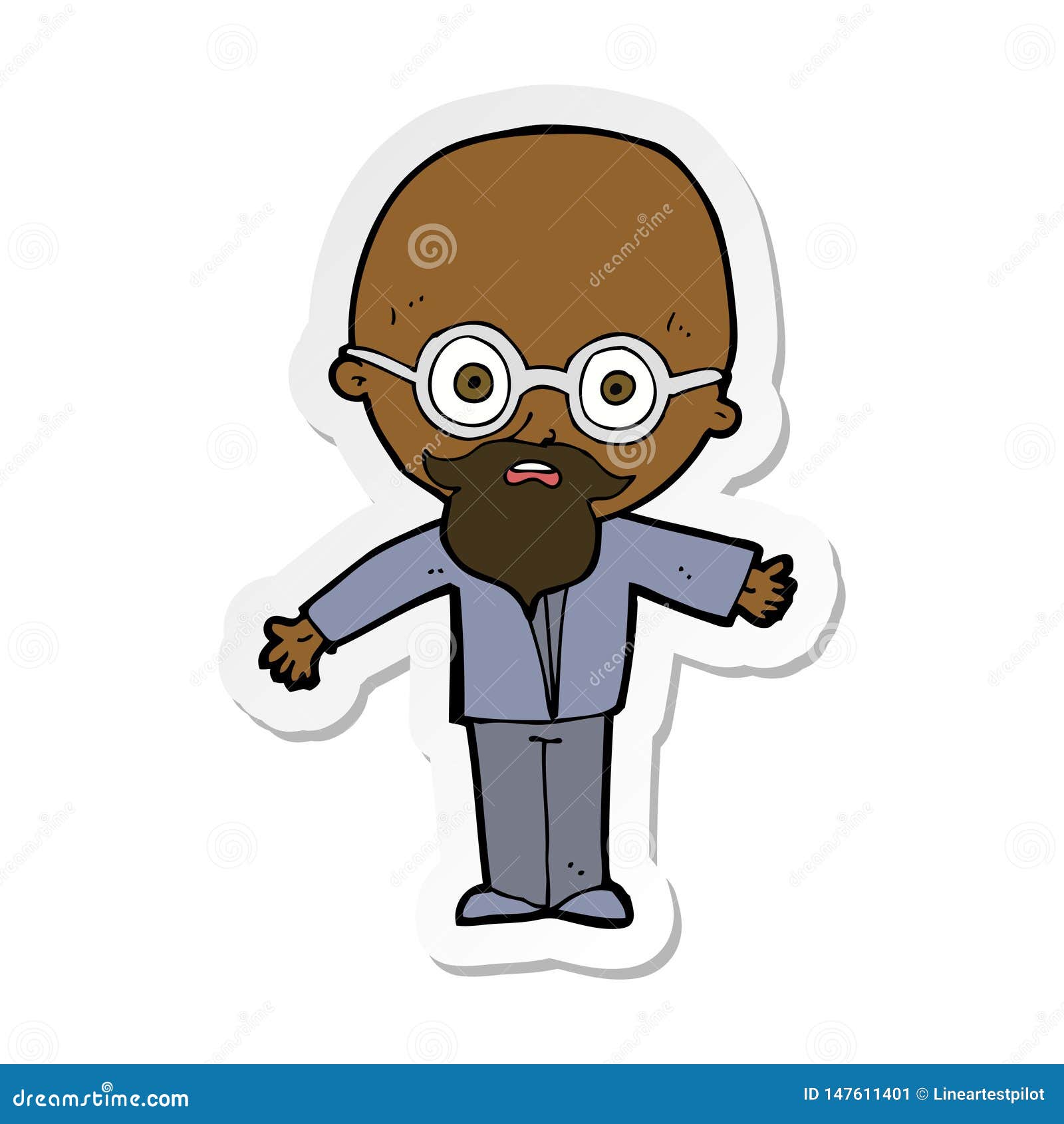 Genius Scientist Vector Character Set. Old Inventor Or Professor ...