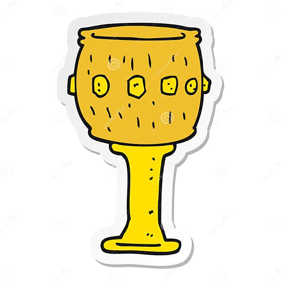 Sticker of a Cartoon Goblet Stock Vector - Illustration of funny ...