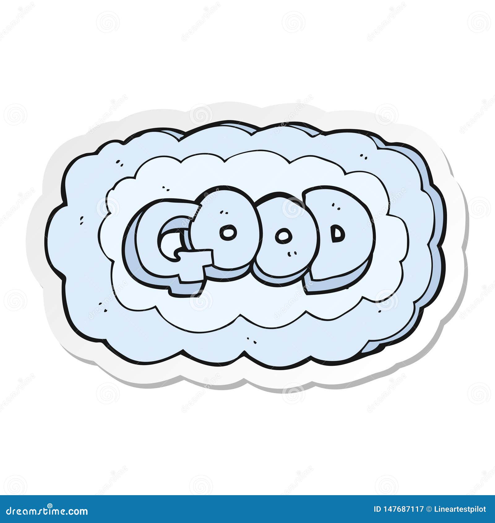 Sticker of a Cartoon Good Symbol Stock Vector - Illustration of clipart ...