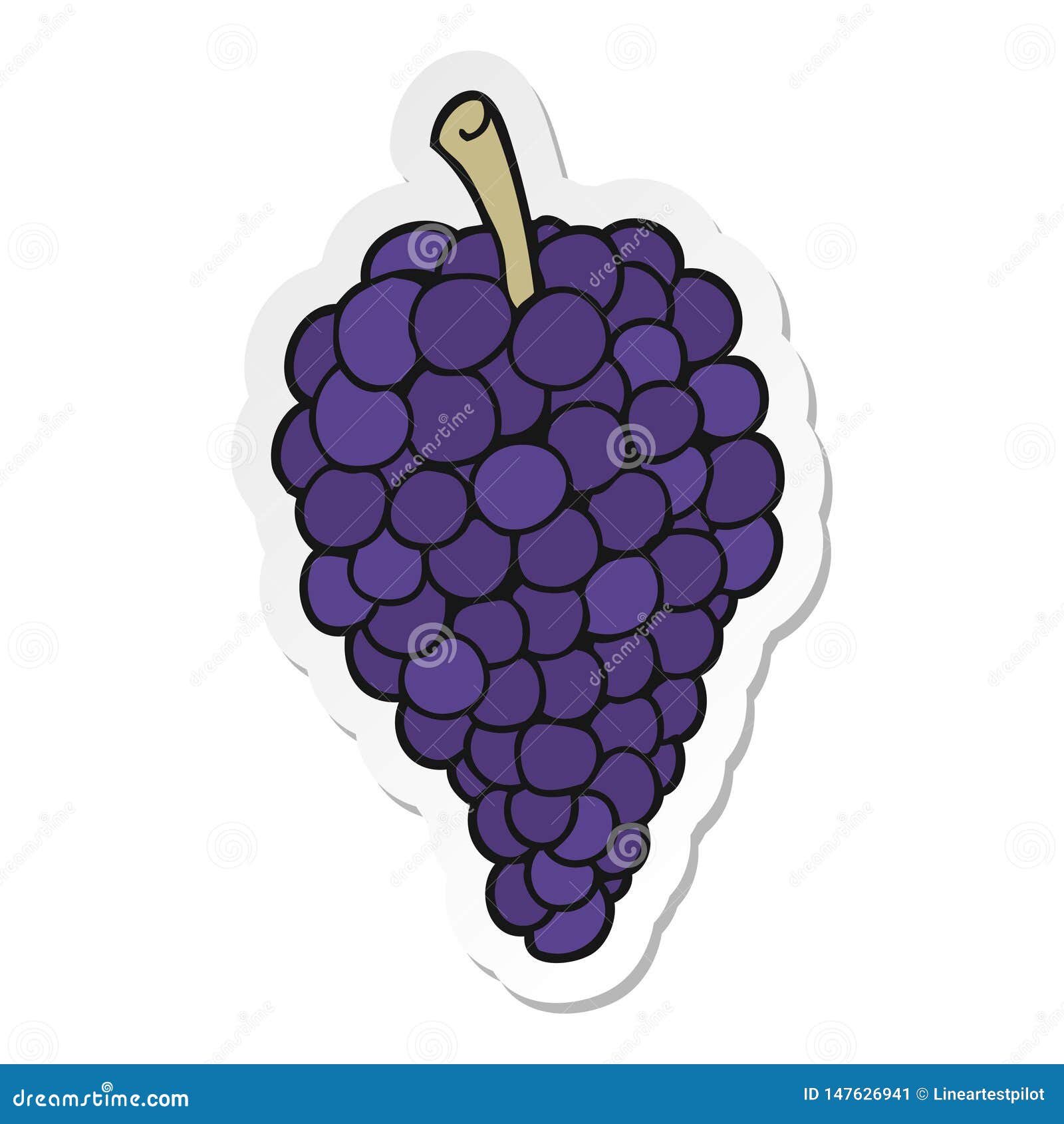 Cartoon Grapes. Color By Number Educational Game For Kids ...