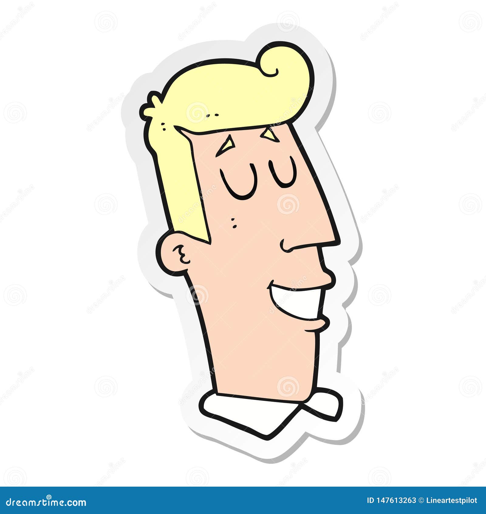 Cartoon Grinning Mouth With Clenched Teeth On A Yellow Background ...