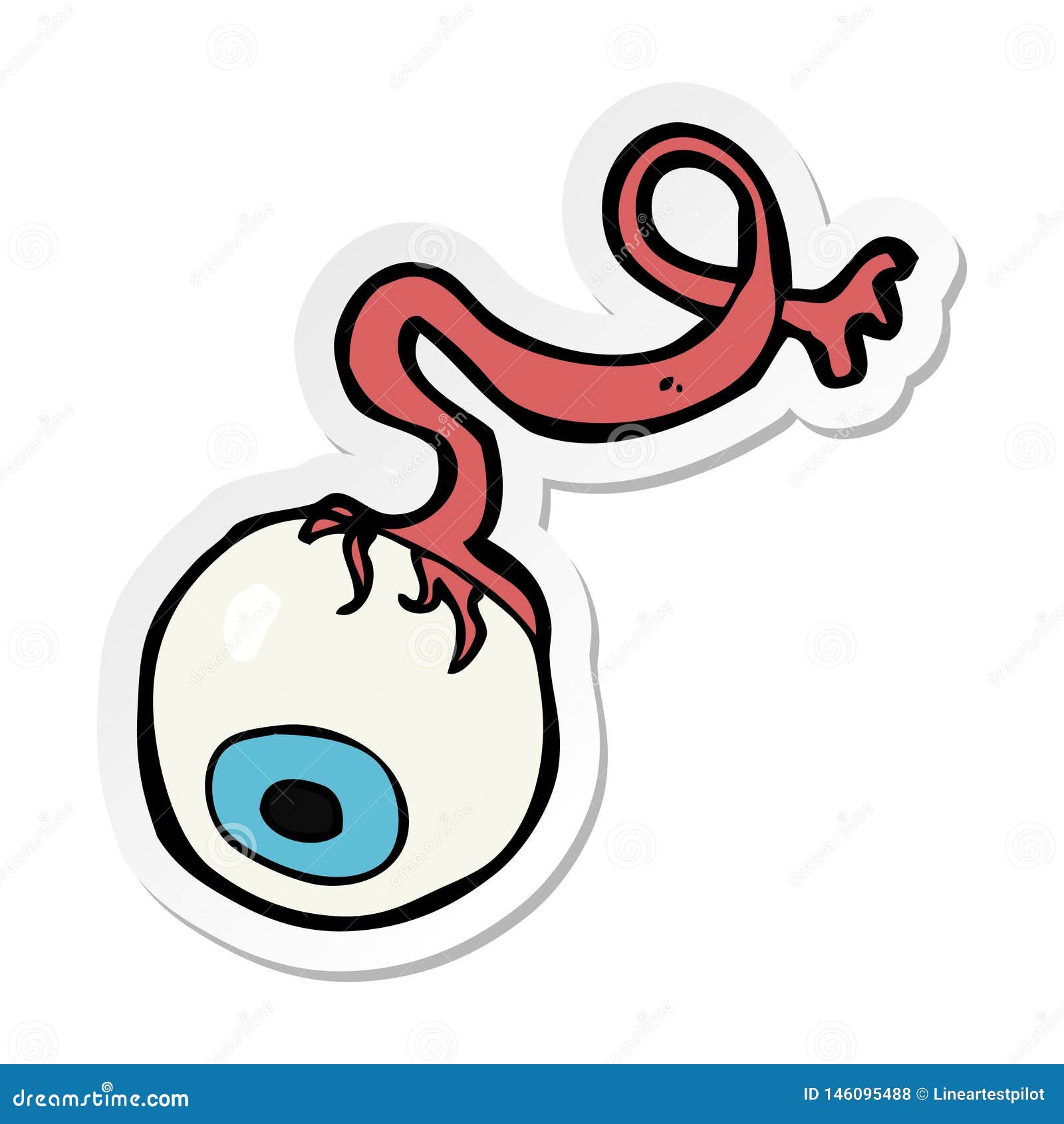 Gross Eyeball Cartoon Vector | CartoonDealer.com #43914065