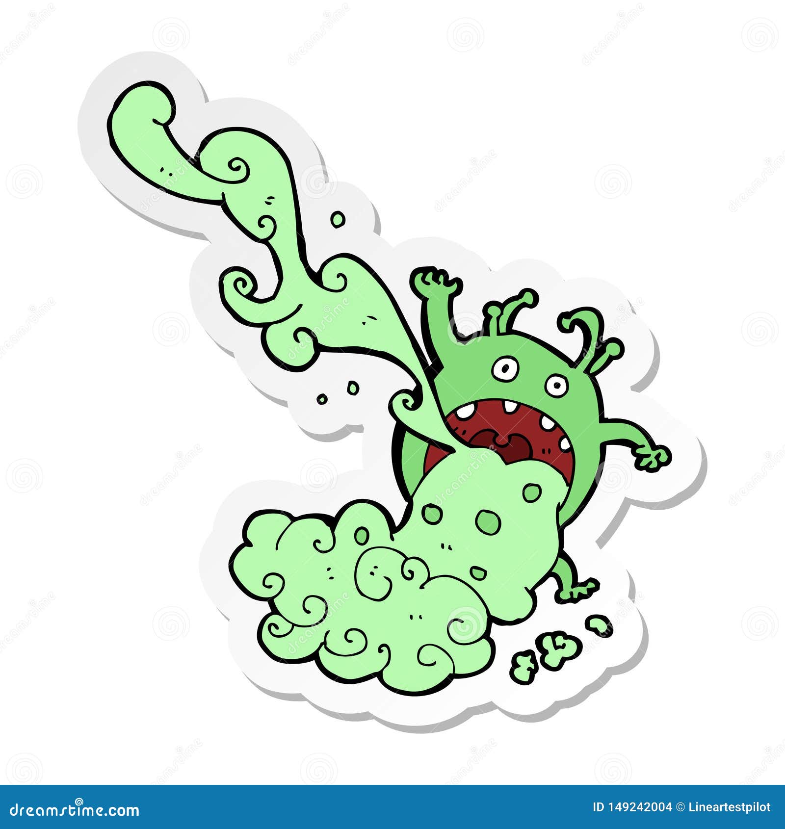 Cartoon Gross Skull Vector Illustration | CartoonDealer.com #38002940