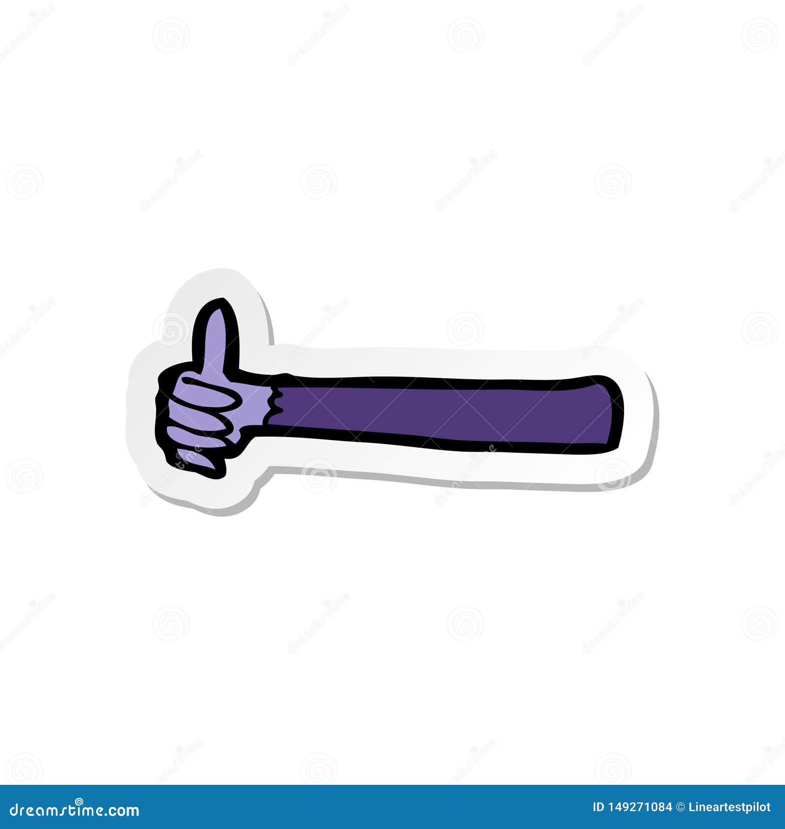 Sticker of a Cartoon Halloween Vampire Arm Stock Vector - Illustration ...