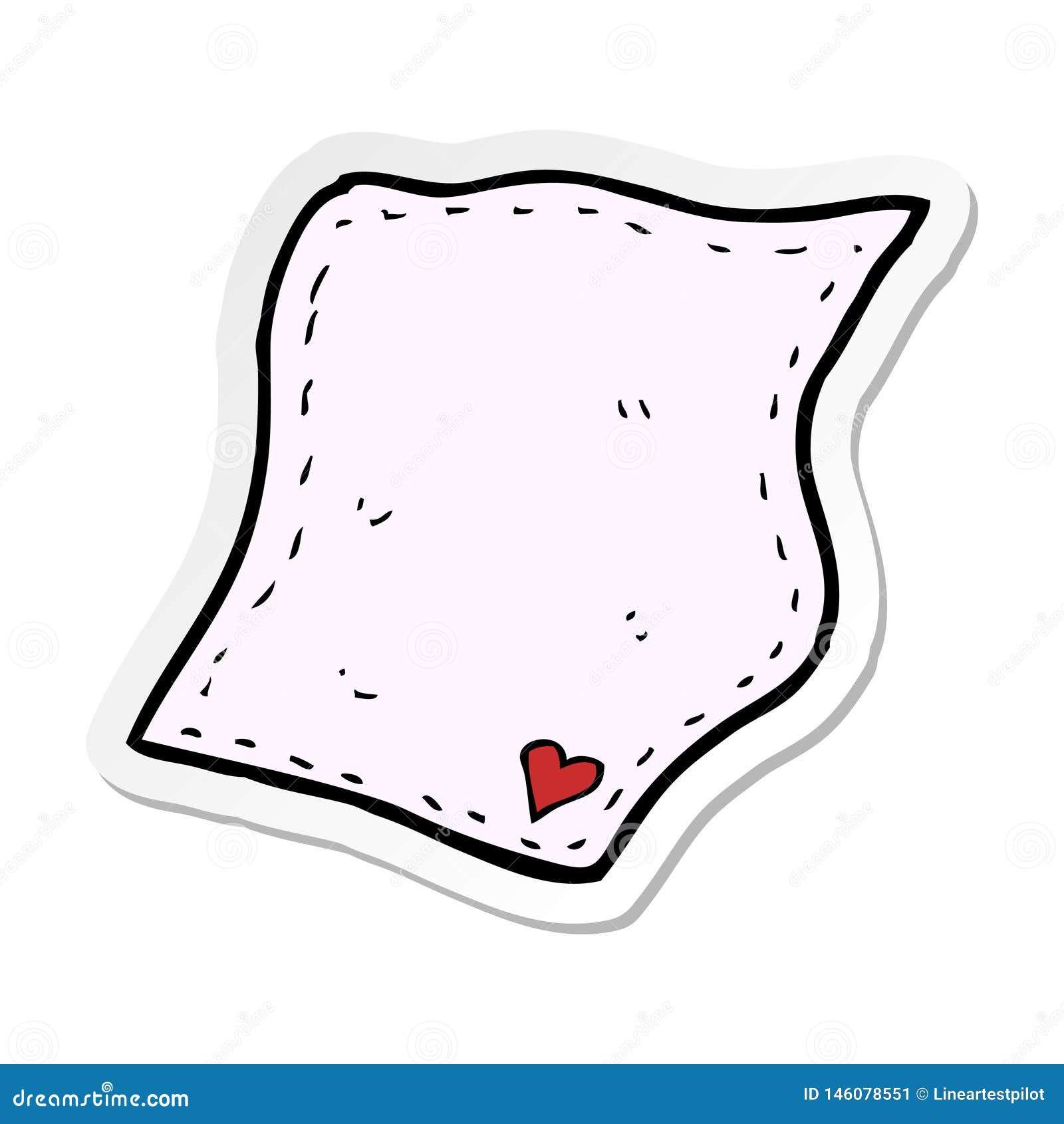 Sticker of a Cartoon Handkerchief Stock Vector - Illustration of favor ...