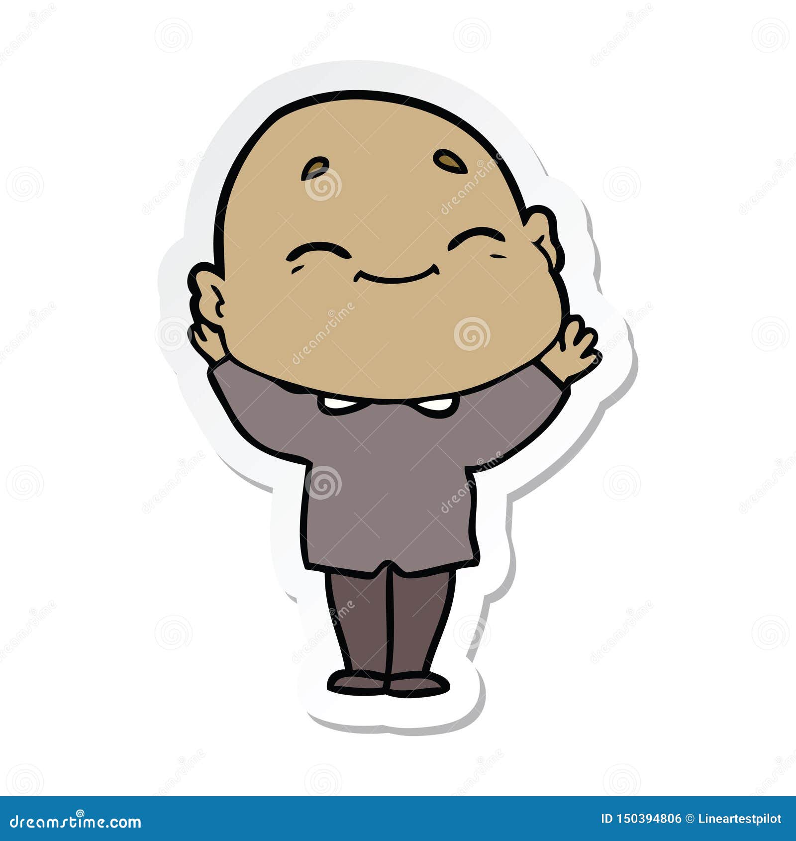 Happy Bald Boy Cartoon Illustration Stock Photo | CartoonDealer.com ...