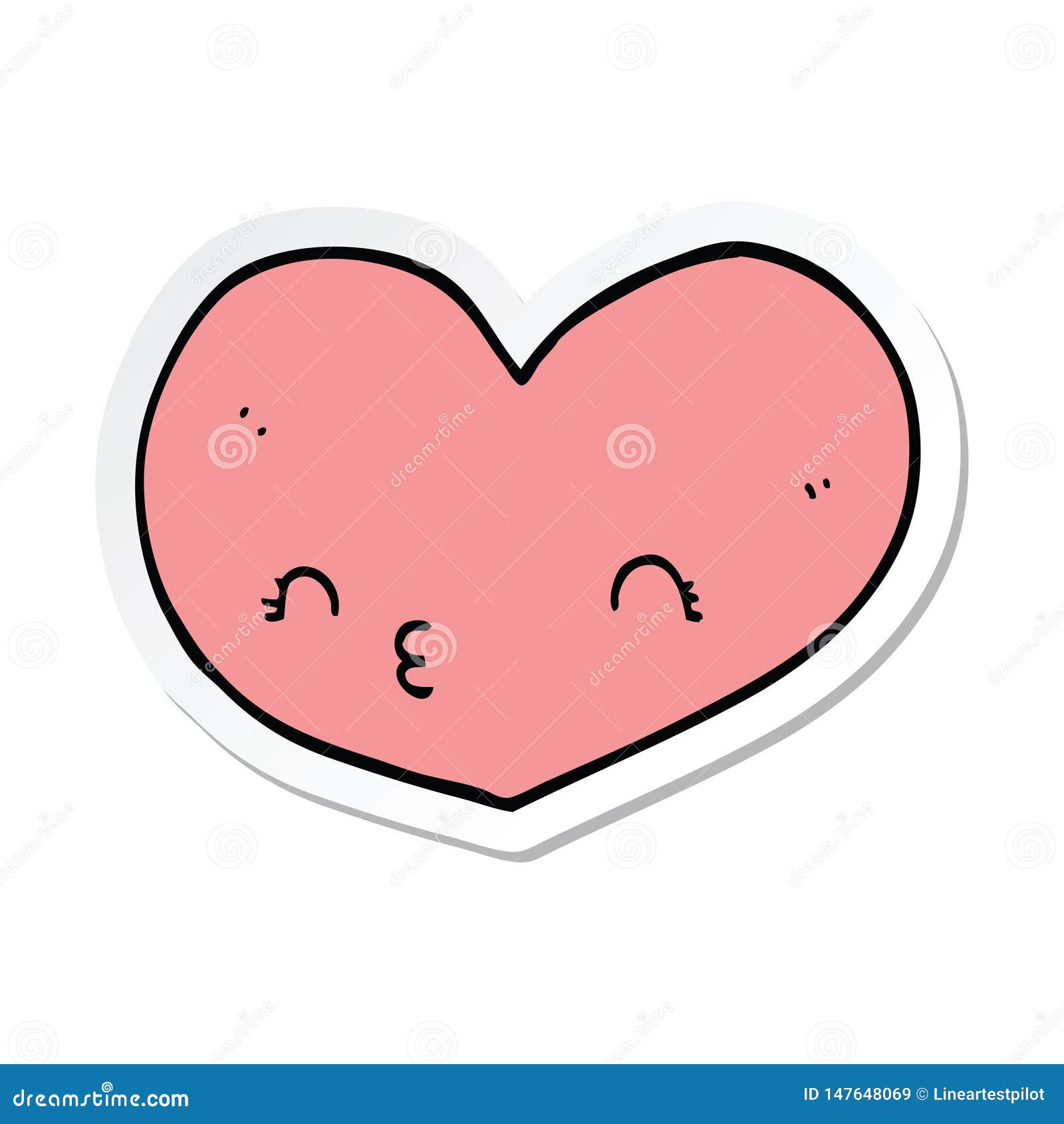 Cartoon Hearts With Faces