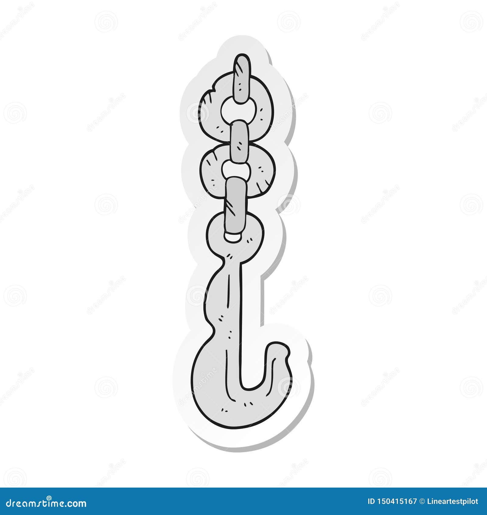 Cartoon Boy On A Big Hook Royalty-Free Stock Image | CartoonDealer.com ...