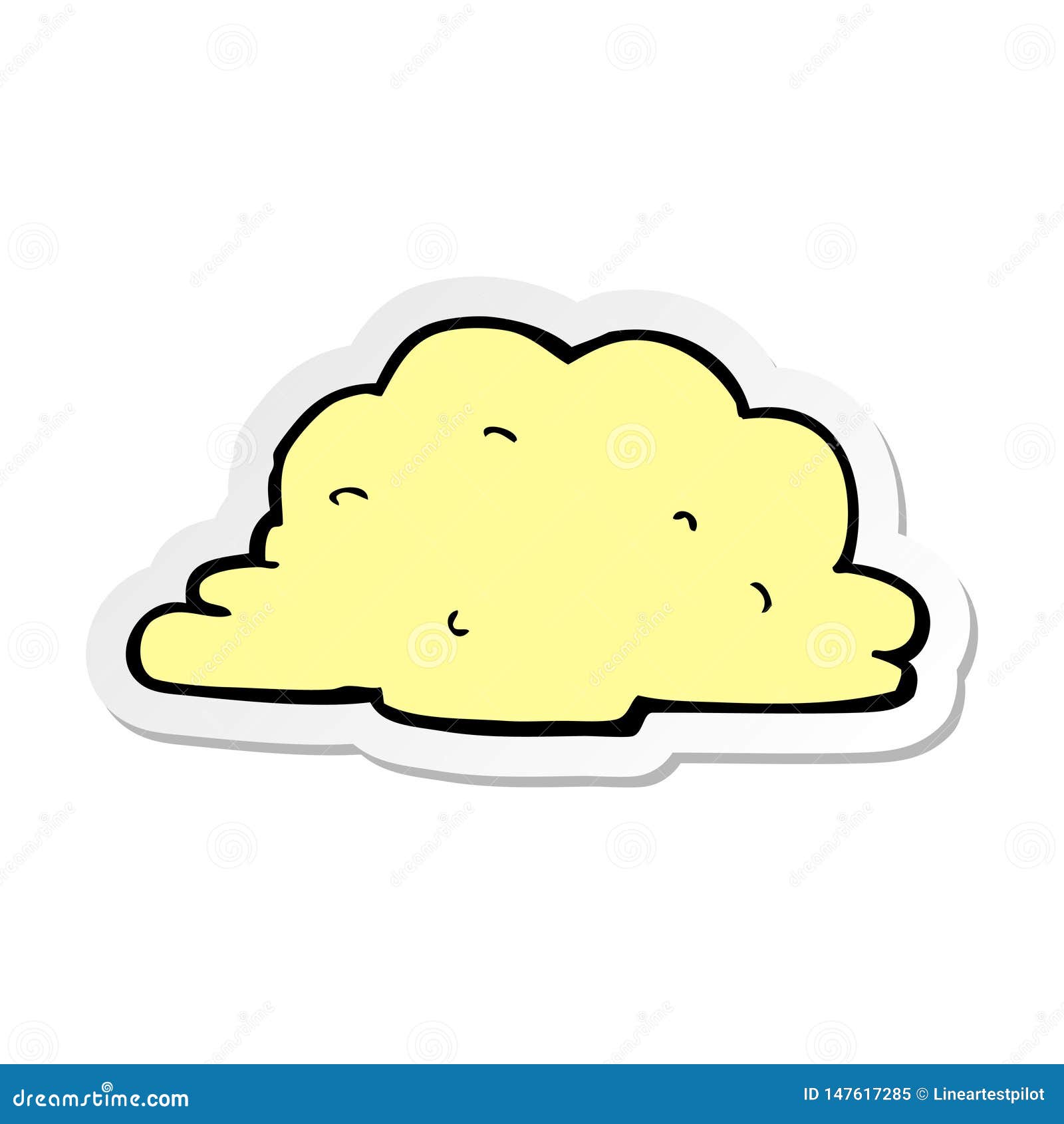 Sticker of a Cartoon Ice Cream Splat Stock Vector - Illustration of ...