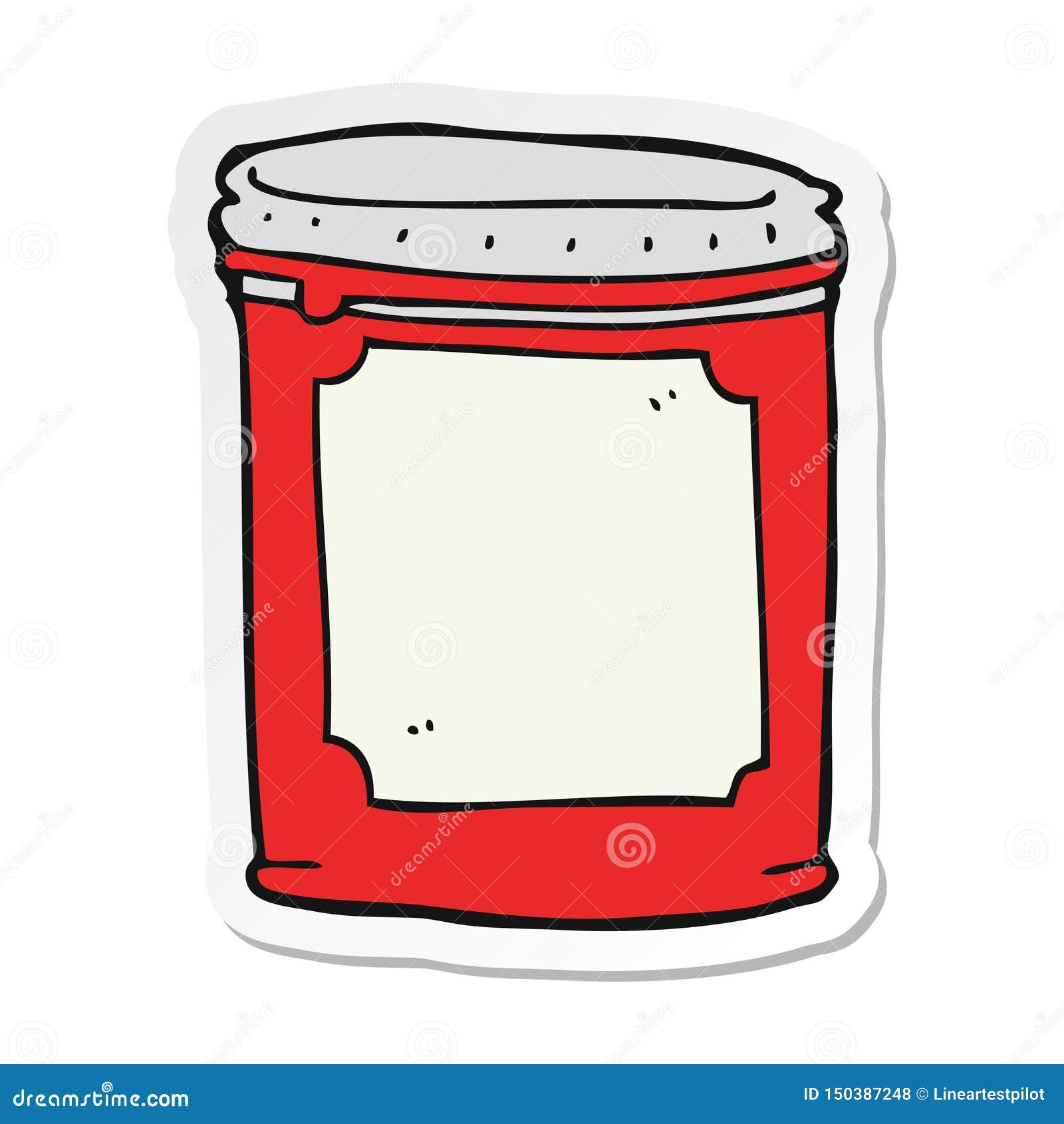 Sticker of a cartoon jam stock vector. Illustration of food - 150387248