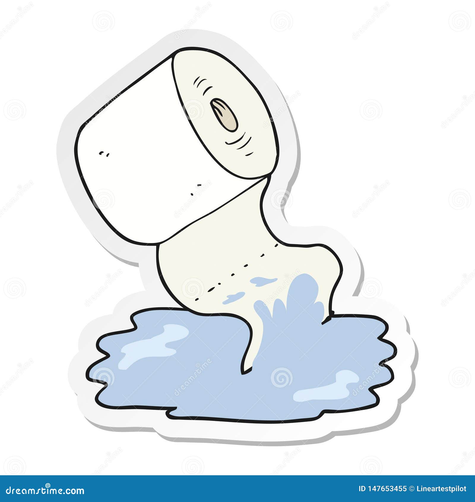 Sticker of a Cartoon Kitchen Roll Stock Vector - Illustration of icon ...