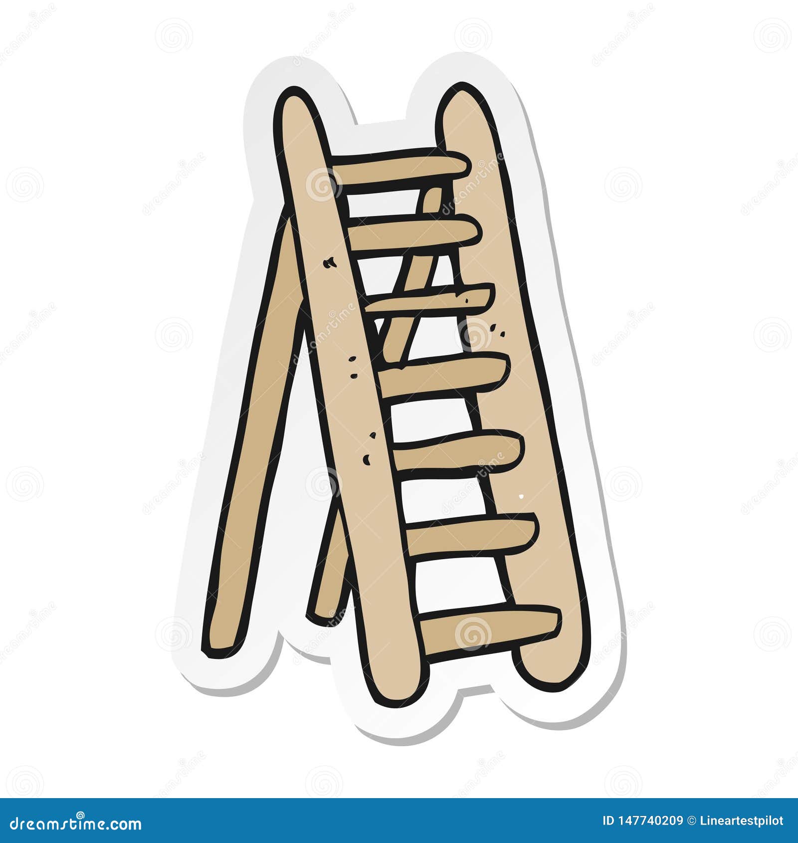 Cartoon Boy On A Ladder Royalty-Free Stock Photography | CartoonDealer ...