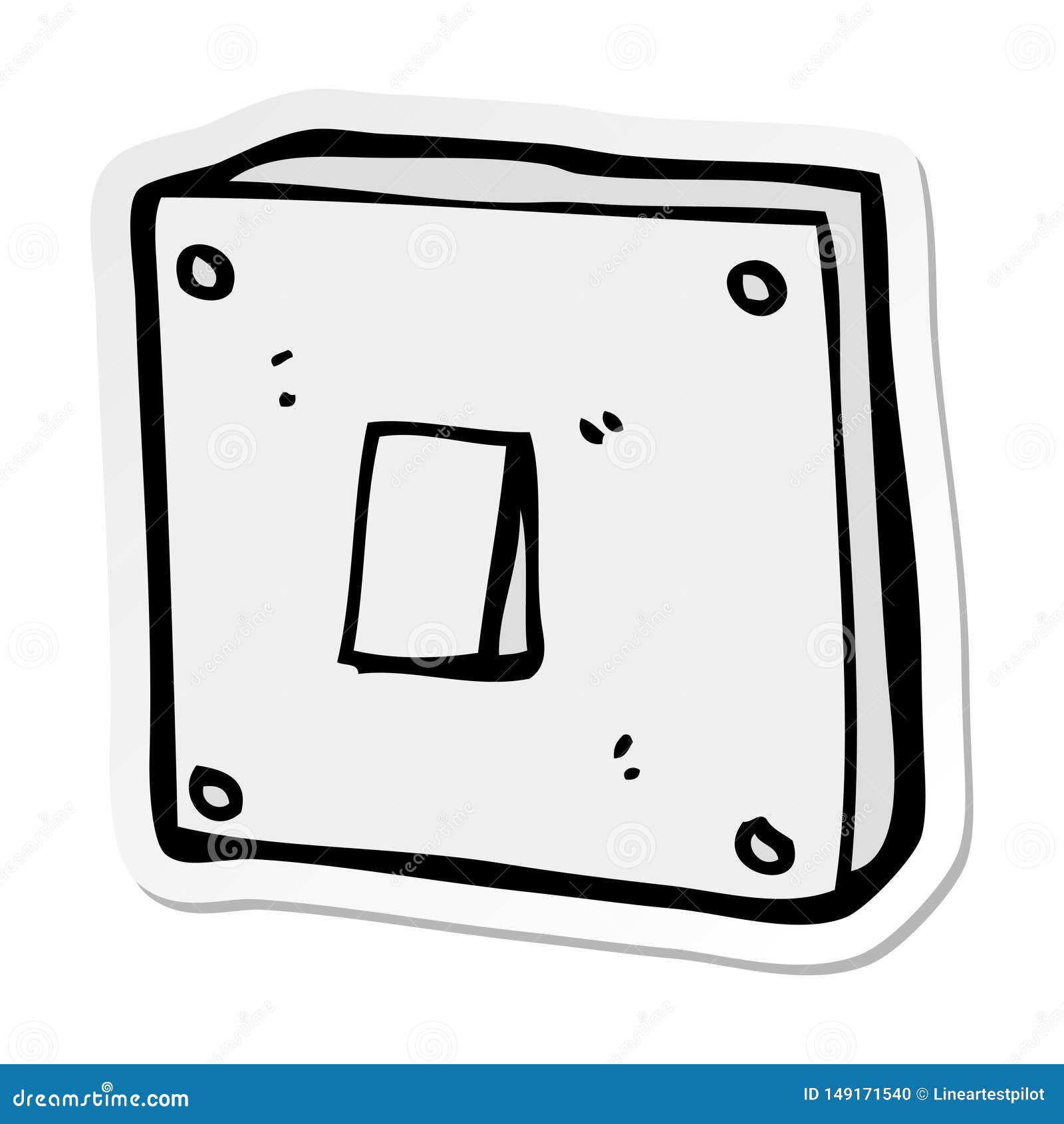 Sticker of a Cartoon Light Switch Stock Vector - Illustration of switch ... Sticker of a Cartoon Light Switch Stock Vector - Illustration of switch ...