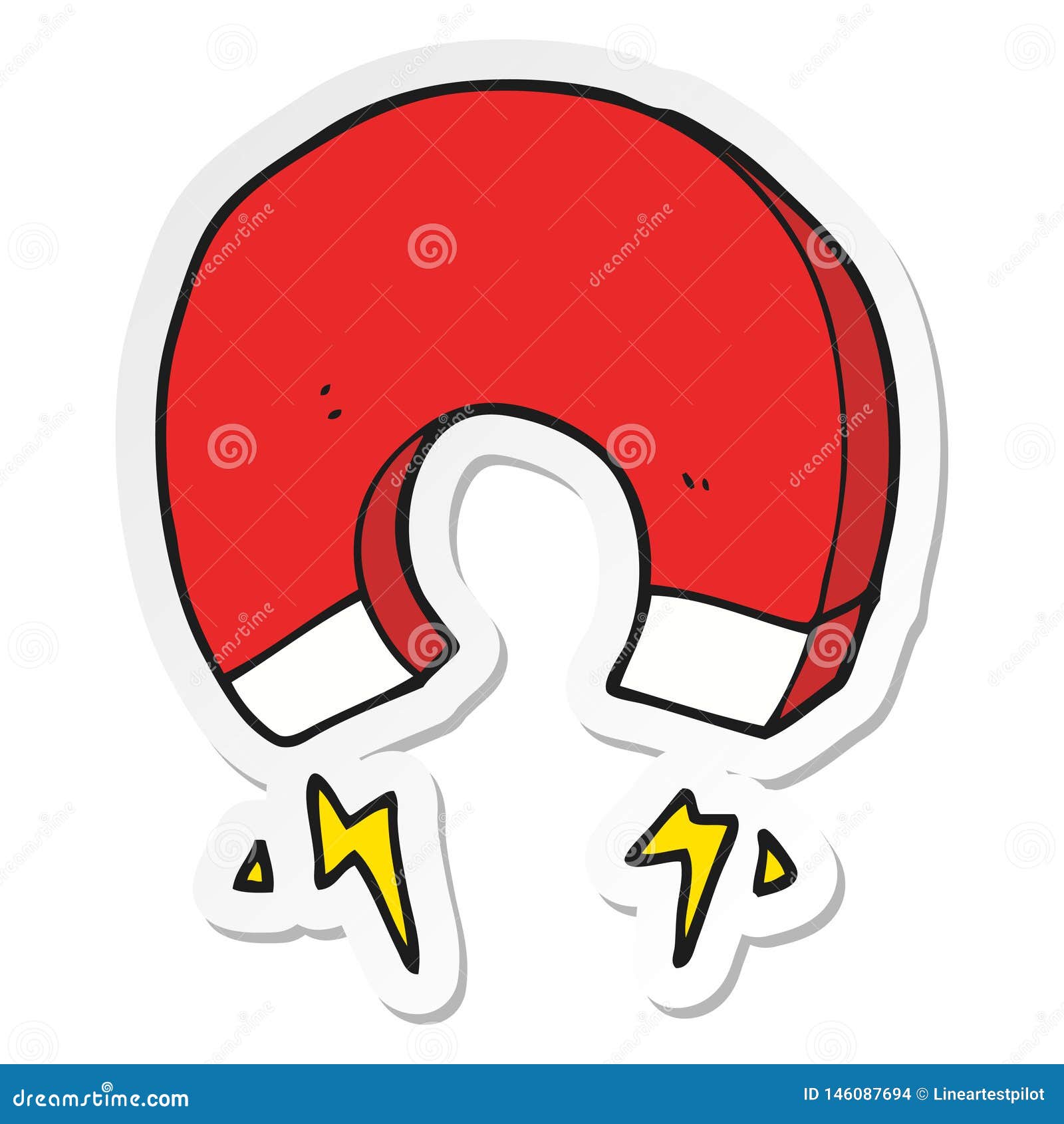 Cartoon Big Magnet Vector Icon For Coloring | CartoonDealer.com #164547448