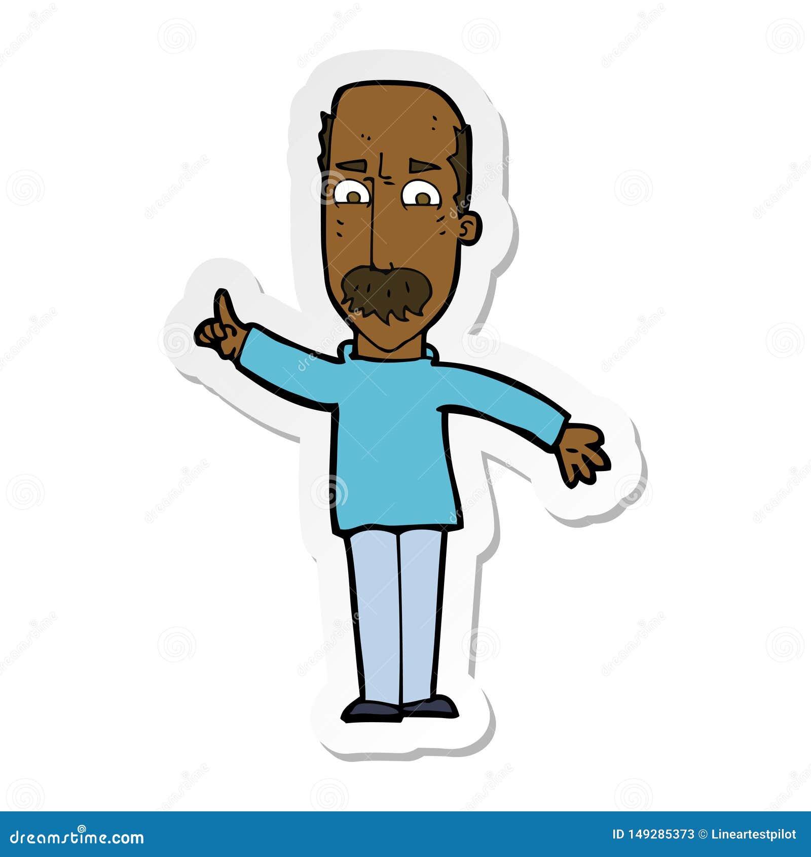 Cartoon Man Issuing Stern Warning With Speech Bubble Royalty-Free Stock ...