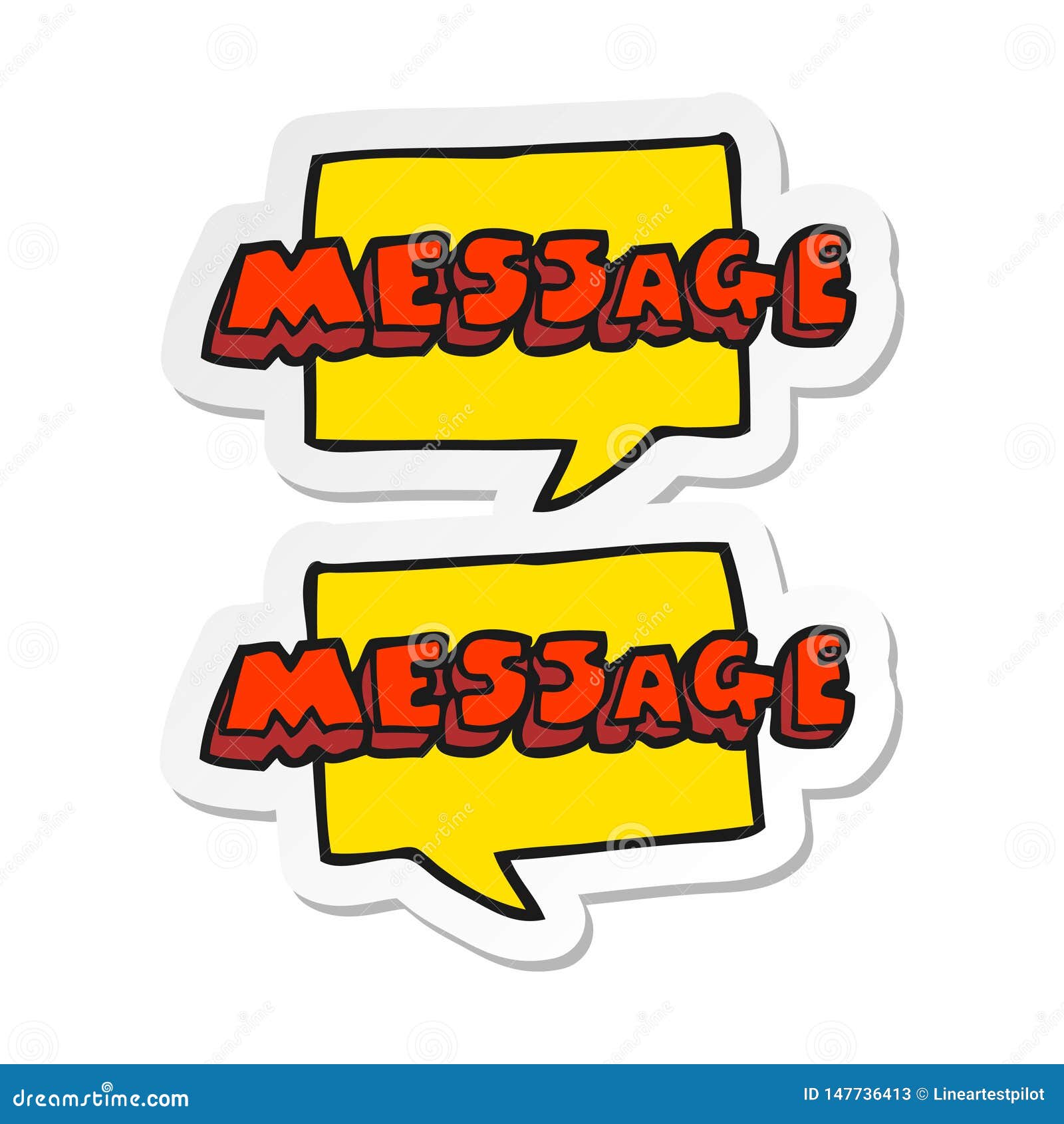 Cartoon Message Text Box Mail Notification Inbox Icon 3d Render Stock ...