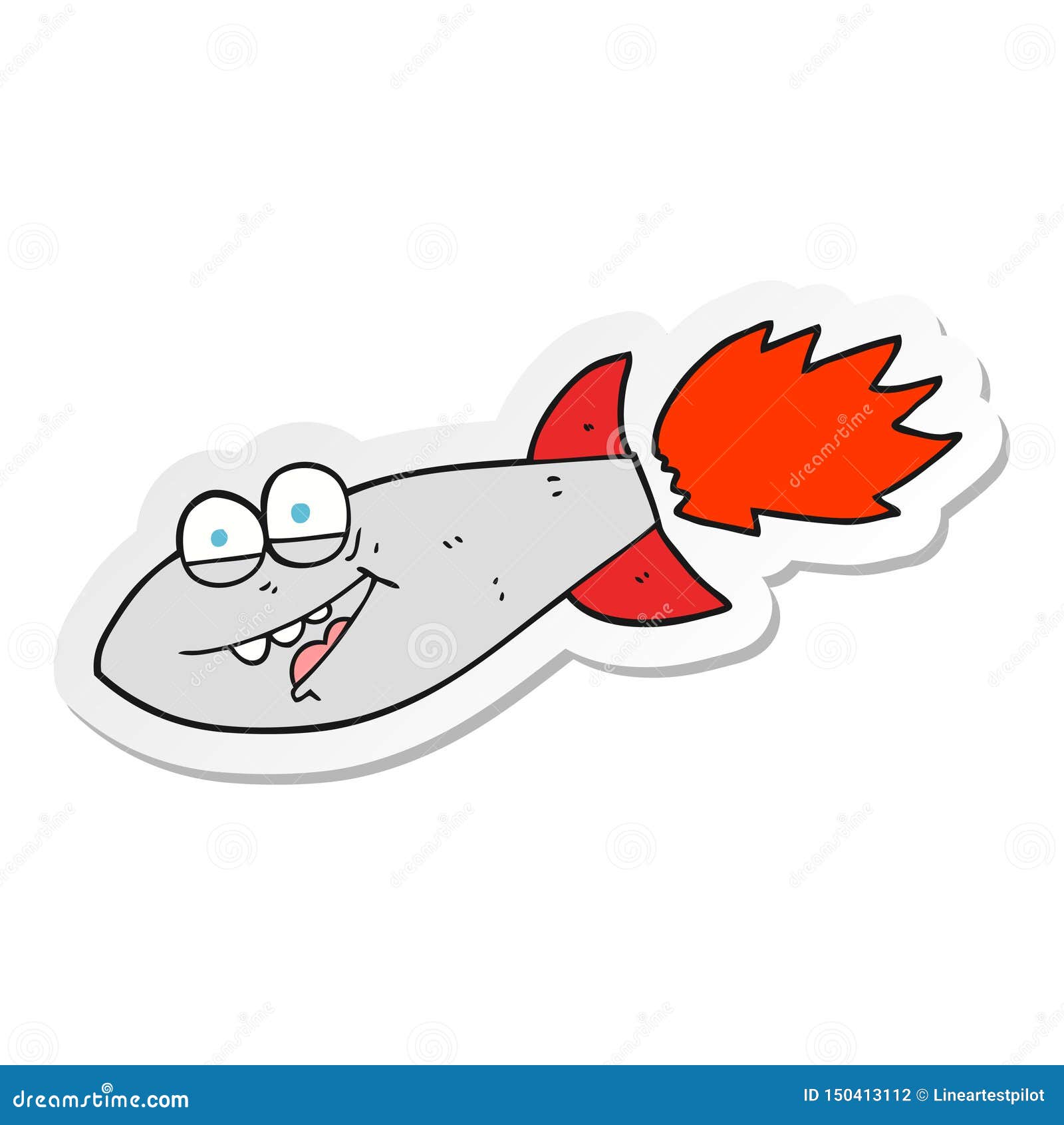 Sticker of a Cartoon Missile Stock Vector - Illustration of objects ...